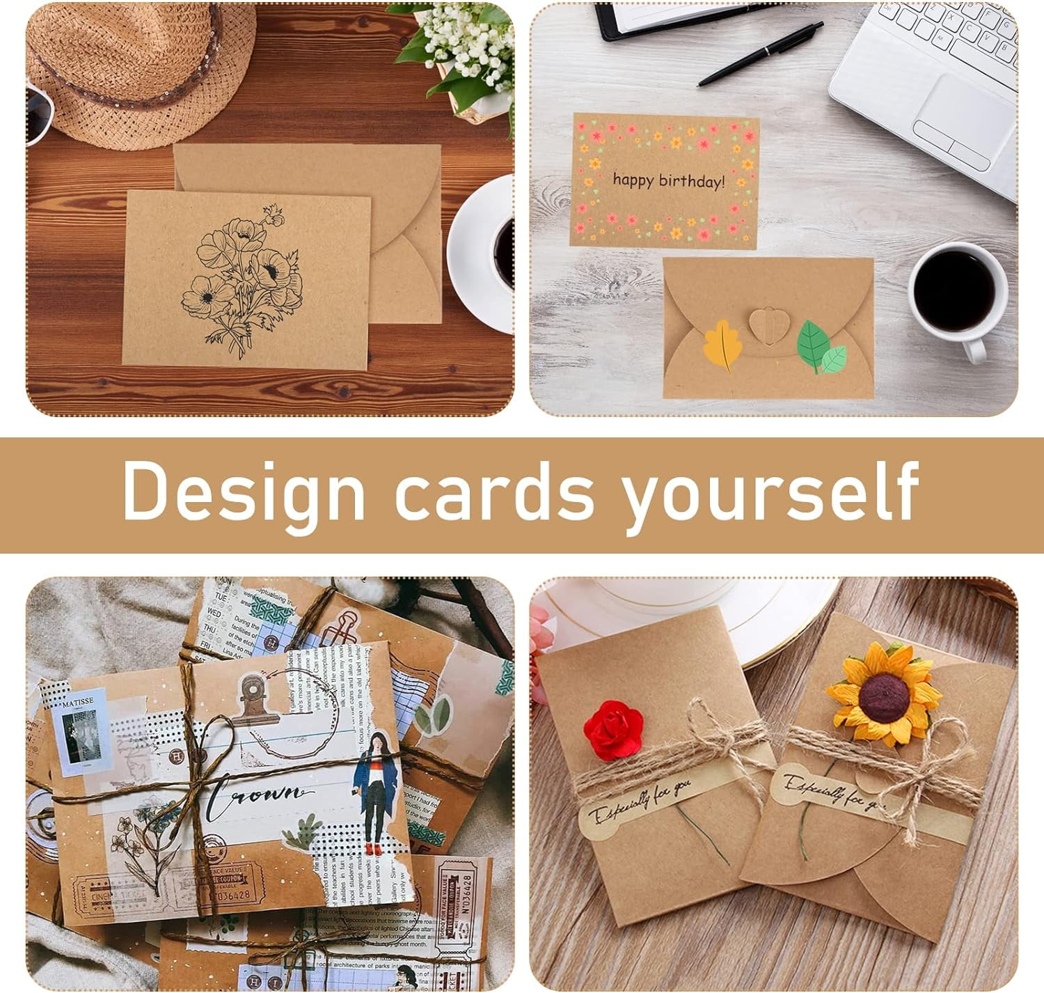 TRAHOO-Gift Card Envelopes, 25 Pack 4.13 x 2.75 inch Gift Card Holders ...