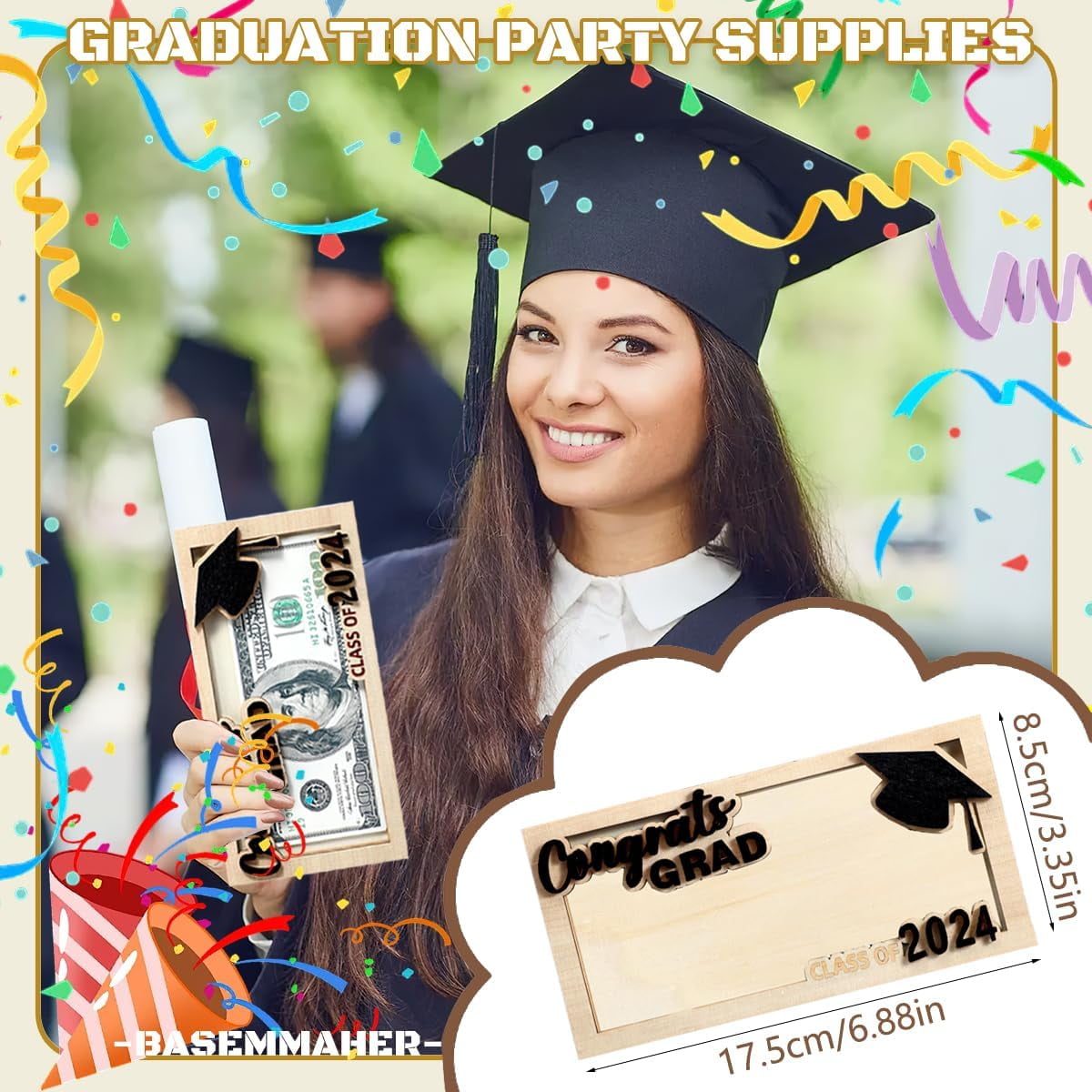 TRAHOO-Graduation Money Holder Wooden High School College Graduation ...