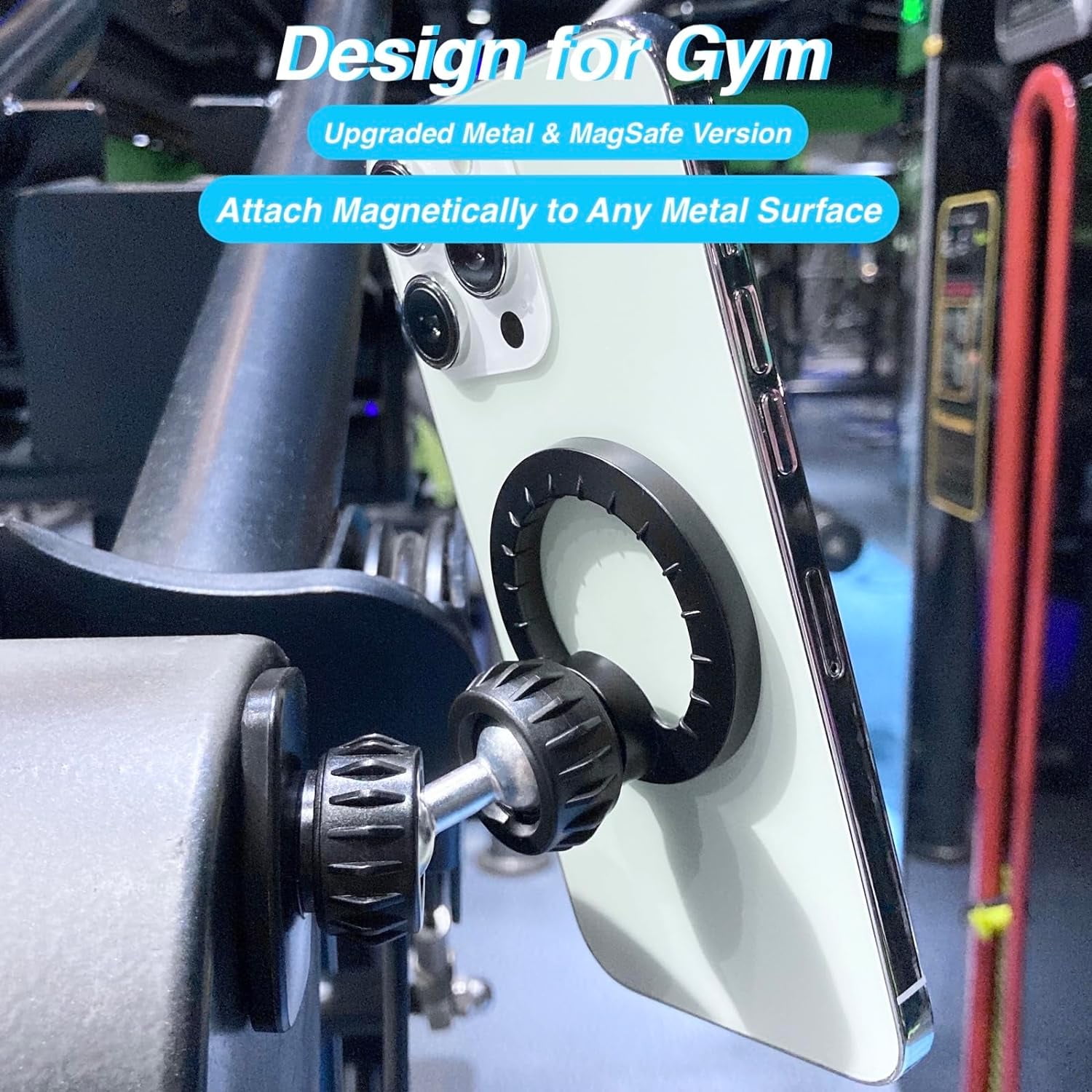 TRAHOO-Gym Magnetic Phone Holder Mount for MagSafe, Dual Magnetic Phone ...
