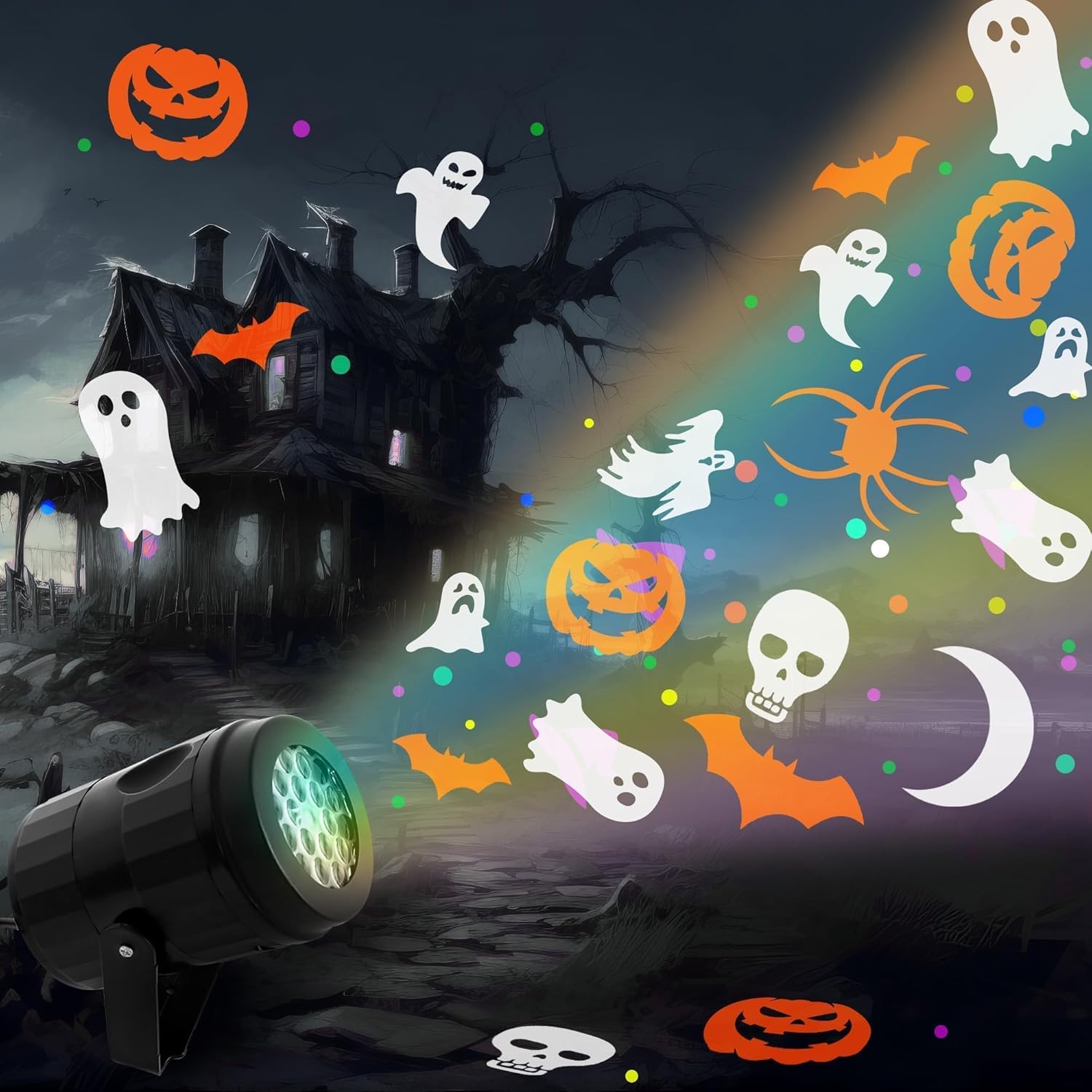 TRAHOO-Halloween Projection Lights Outdoor, Halloween Projector ...
