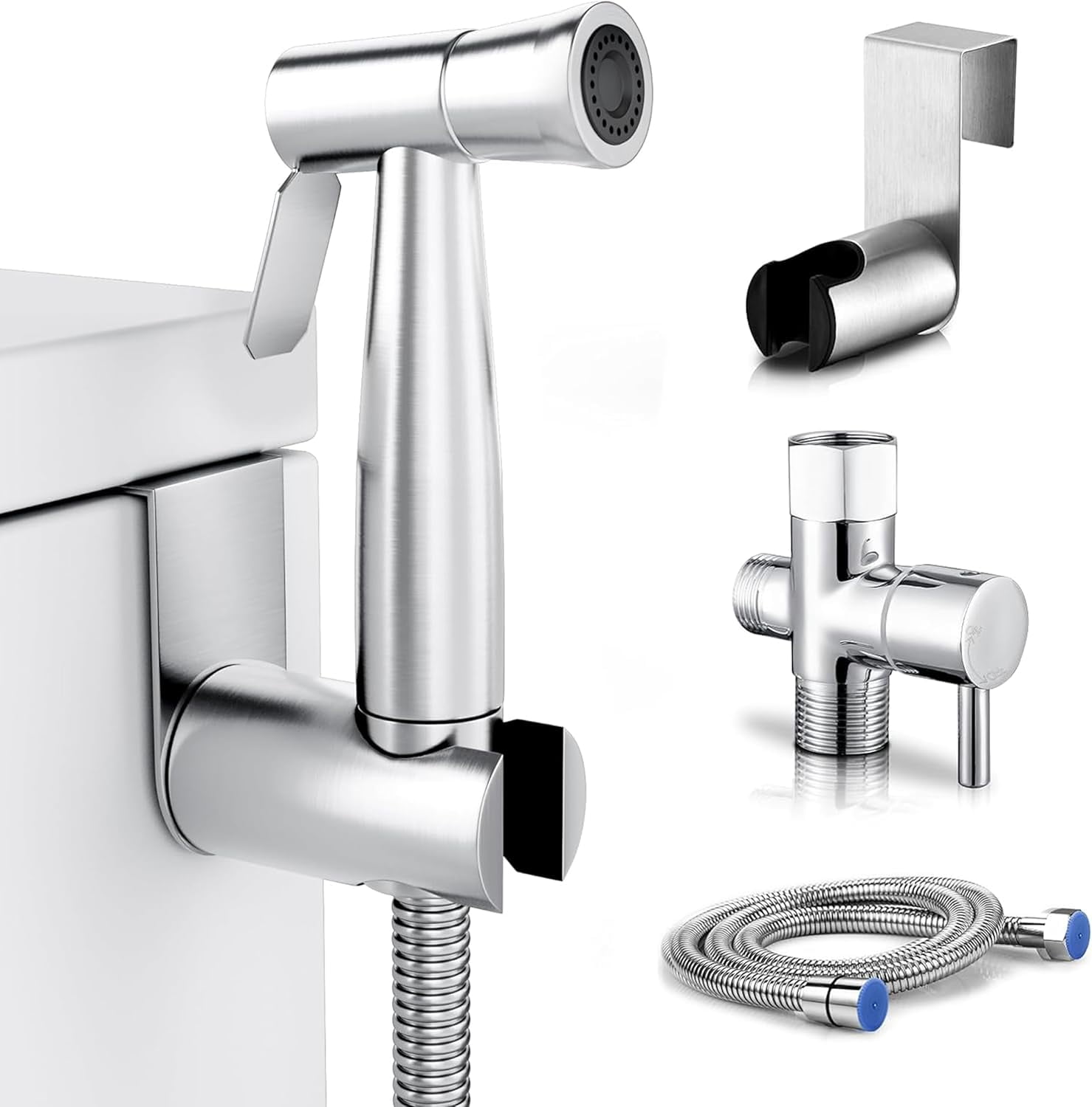 TRAHOO-Handheld Toilet Bidet Sprayer, Stainless Steel Jet Sprayer kit ...