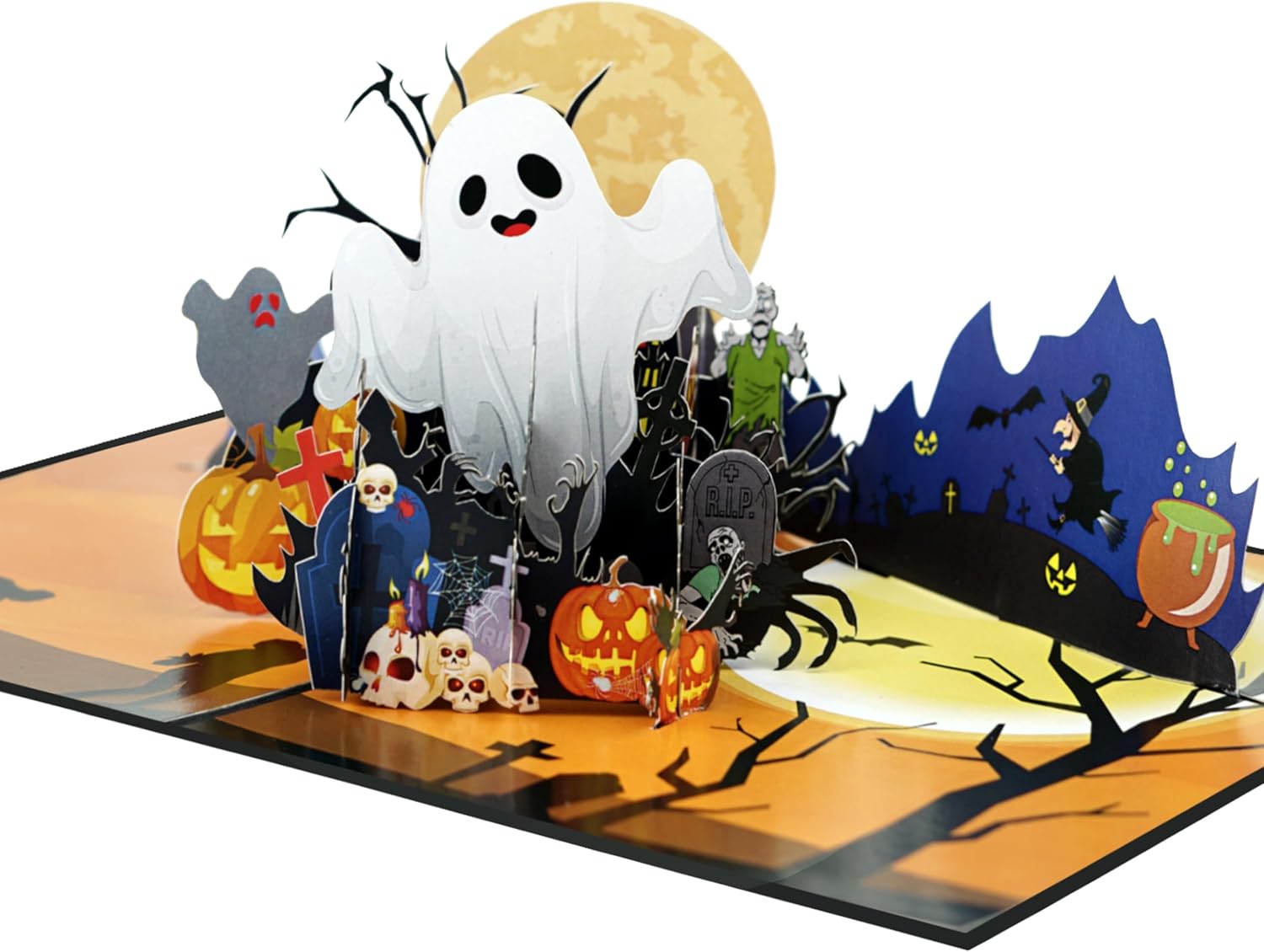 TRAHOO-Happy Boo-Day Creepy 3D Pop Up Card - 5x7 Spooky Celebration ...