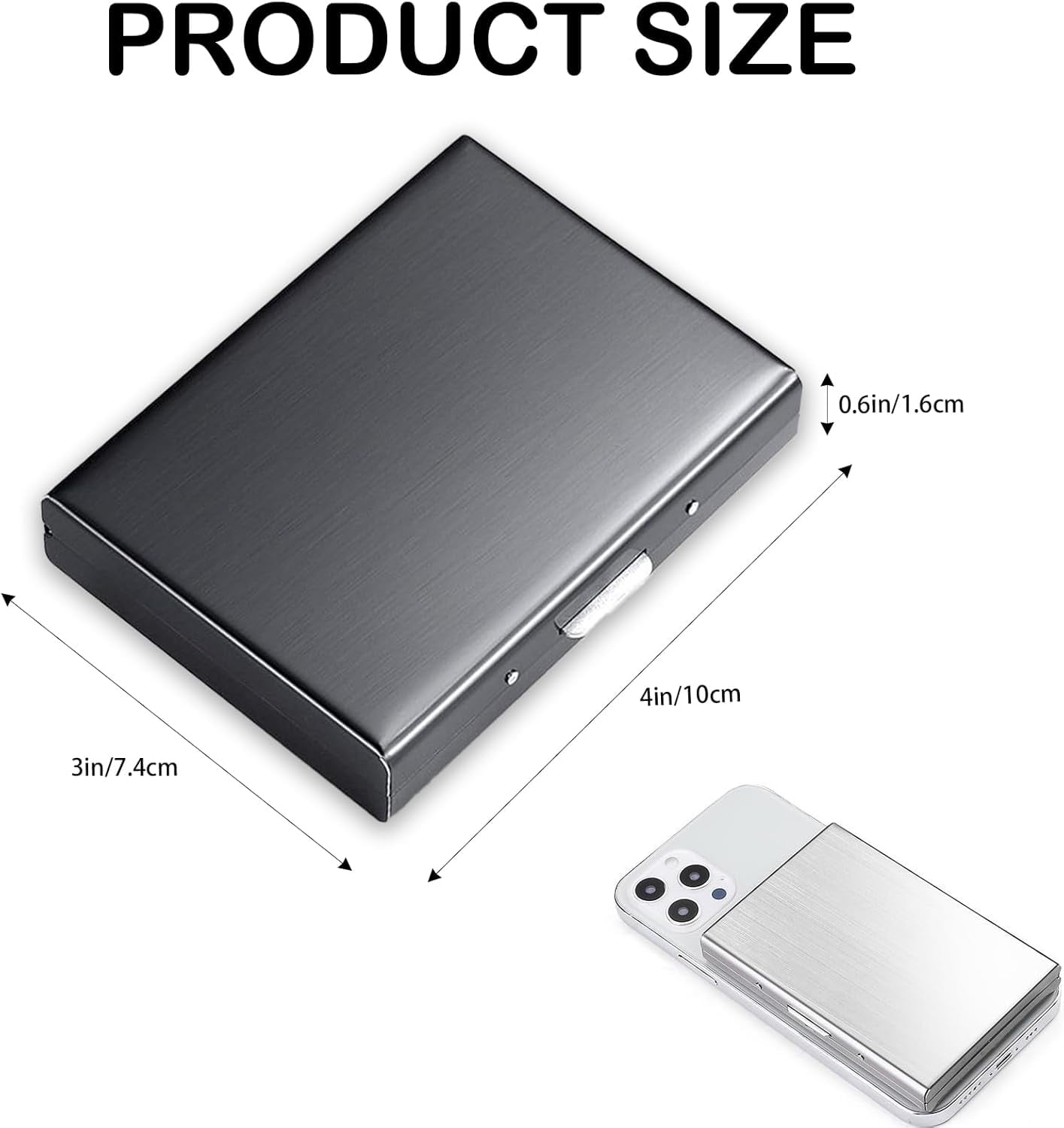 TRAHOO-Hard Case Wallet - RFID Blocking Stainless Steel Card Holder ...