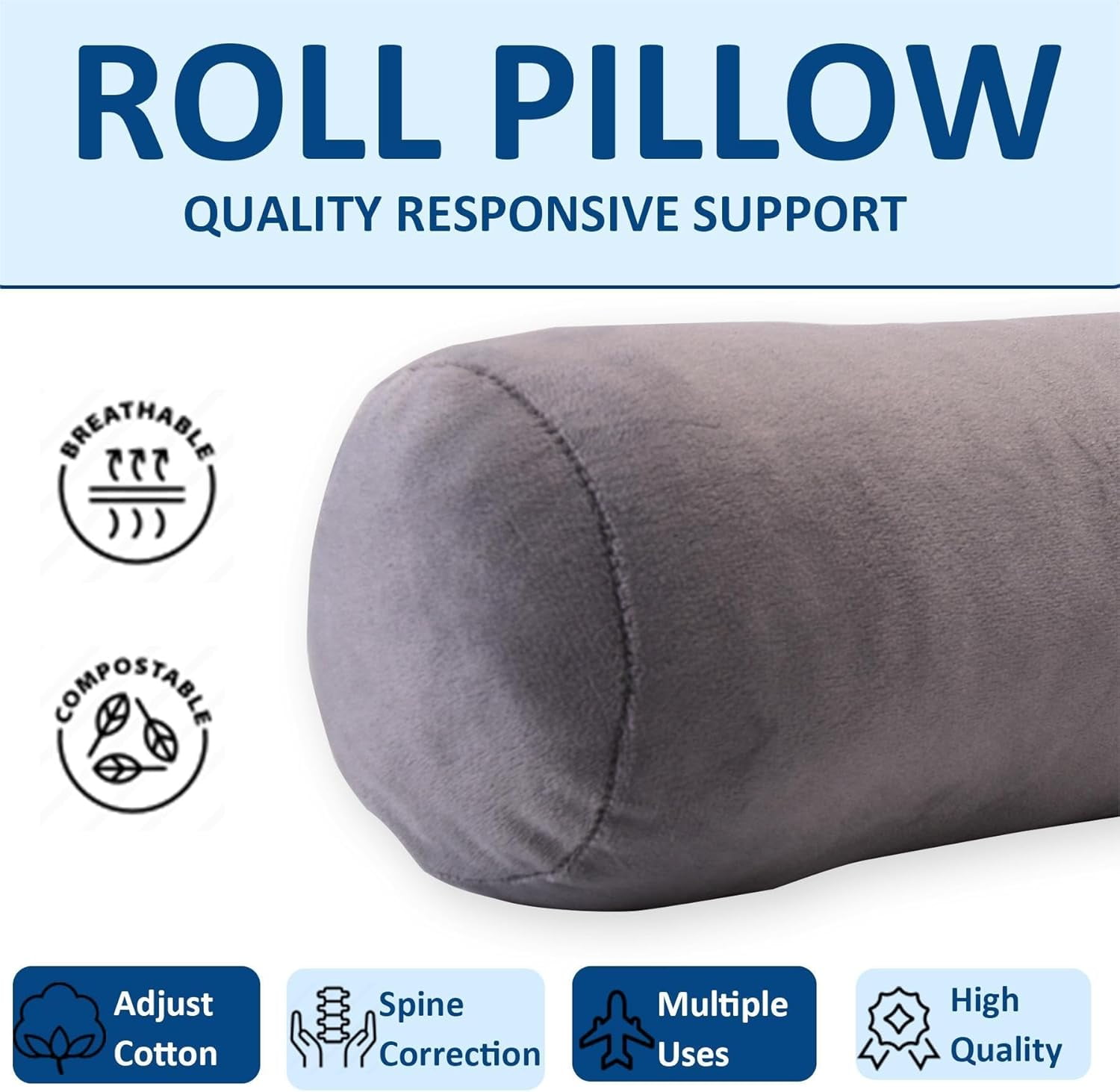 TRAHOO-Health Cervical Neck Roll, Comfortable and Highly Resilient ...