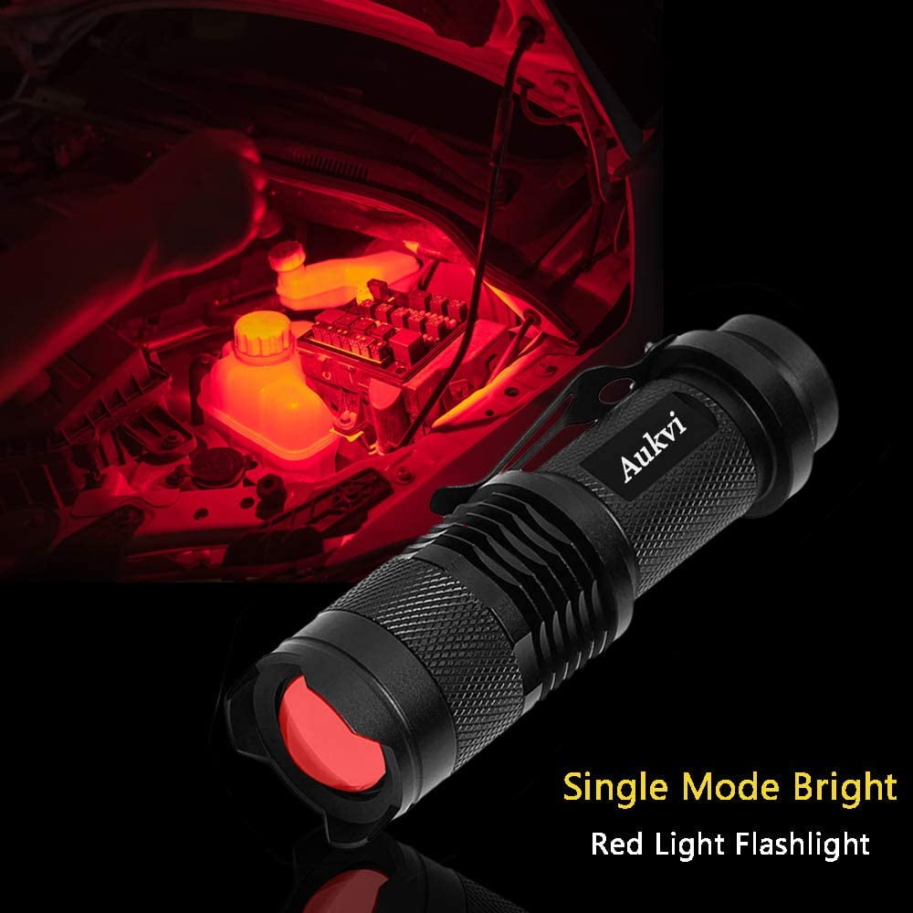 TRAHOO-High Power Red Light Flashlight,Mini Red Flashlight,Single Mode ...
