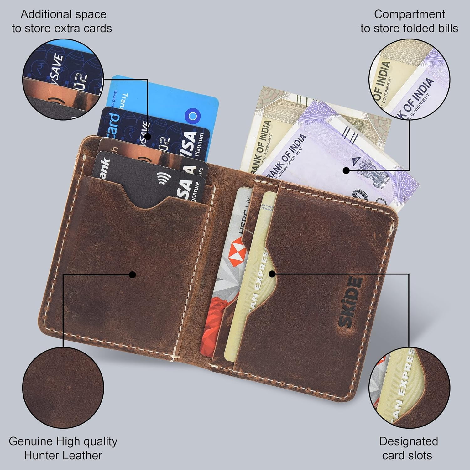 TRAHOO-Hunter Slim Wallet | Minimalist Wallet & Small Wallet for Men ...