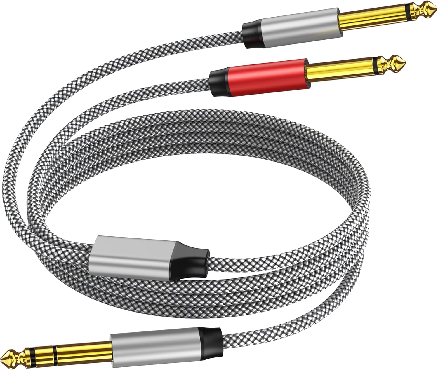 TRAHOO-Insert Cable 20ft, 1/4 Stereo to Dual 1/4 Mono Cable, Stereo ...