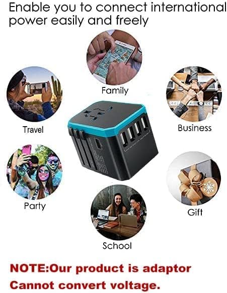 TRAHOO-International Universal Travel Adapter, All-in-One Global AC ...