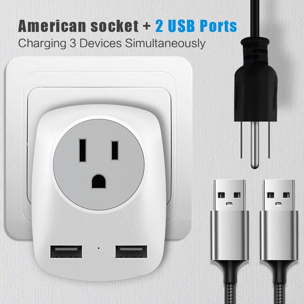 TRAHOO-Italy Travel Plug Adapter (NOT for UK), USA to Italy Chile ...