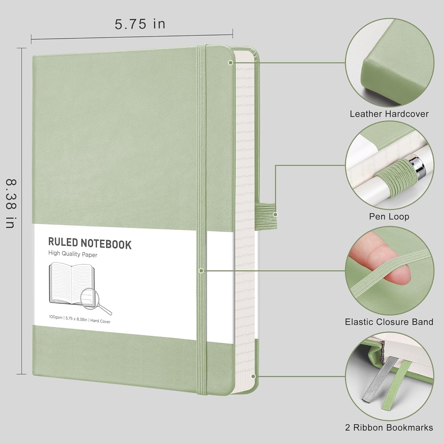 TRAHOO-Journaling Notebooks, A5 Lined Notebook Journal with 192 ...