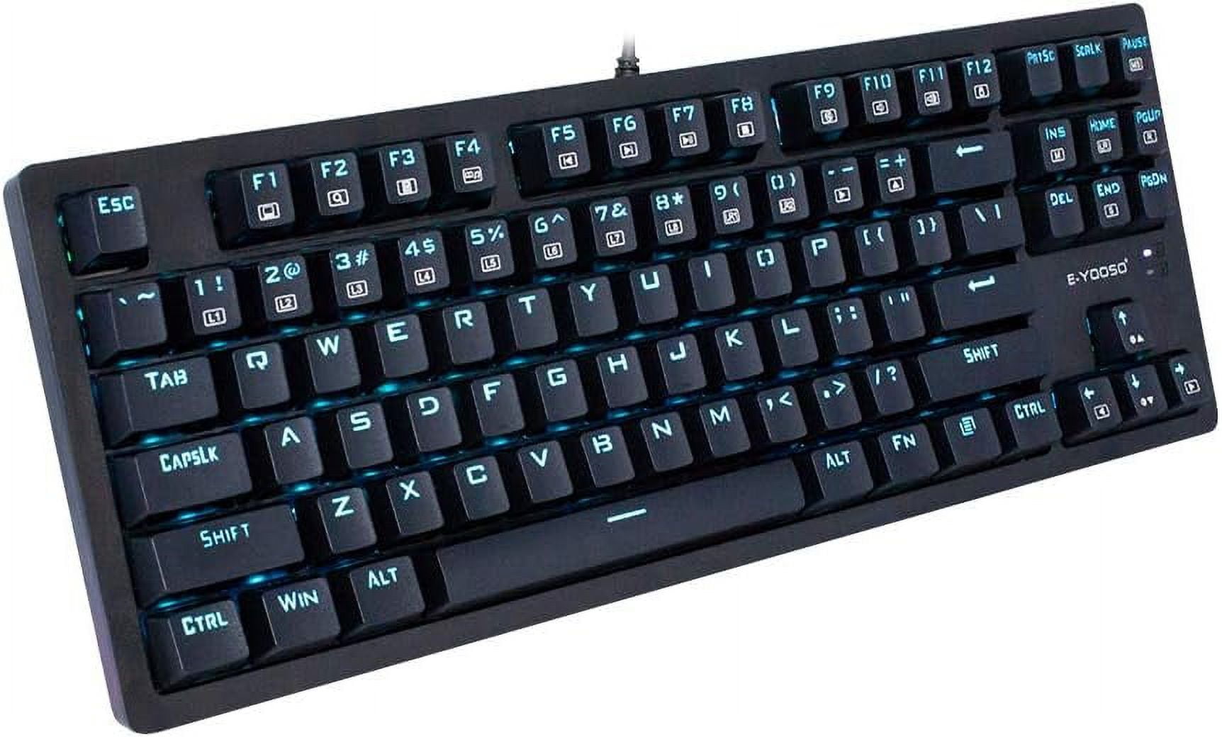 TRAHOO-K620 Clicky 87-Key Tenkeyless Mechanical Keyboard of Solder-Free ...