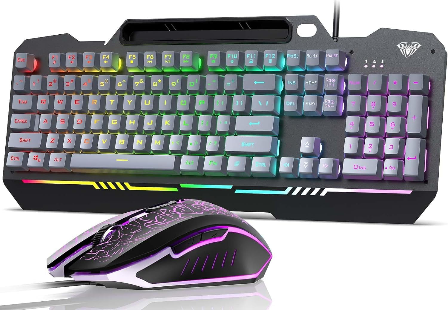 Trahoo Keyboard T102 104 Keys Gaming Keyboard And Mouse Combo With Rgb Backlit Pc Keyboard All
