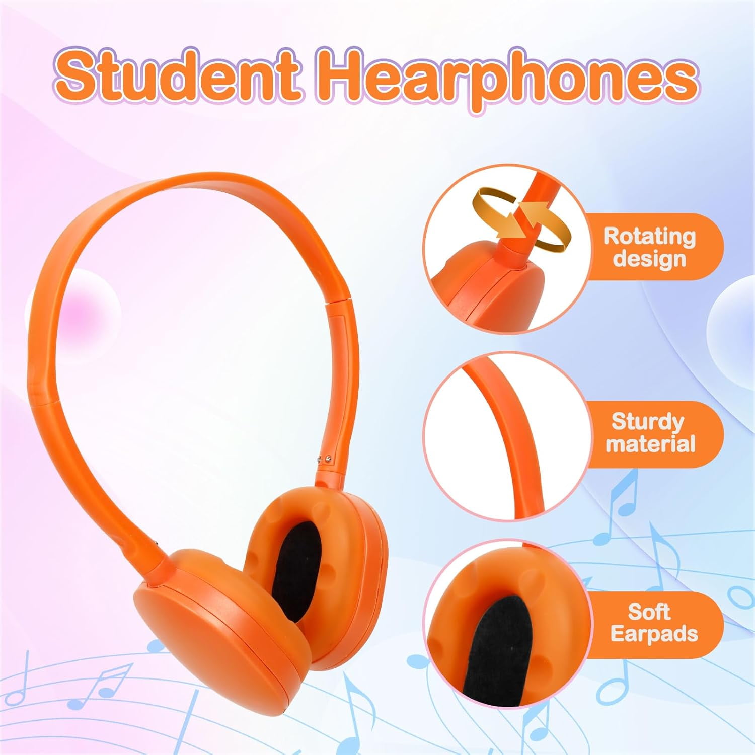 TRAHOO-Kids Headphones Bulk 15 Pack for School Classroom Student ...
