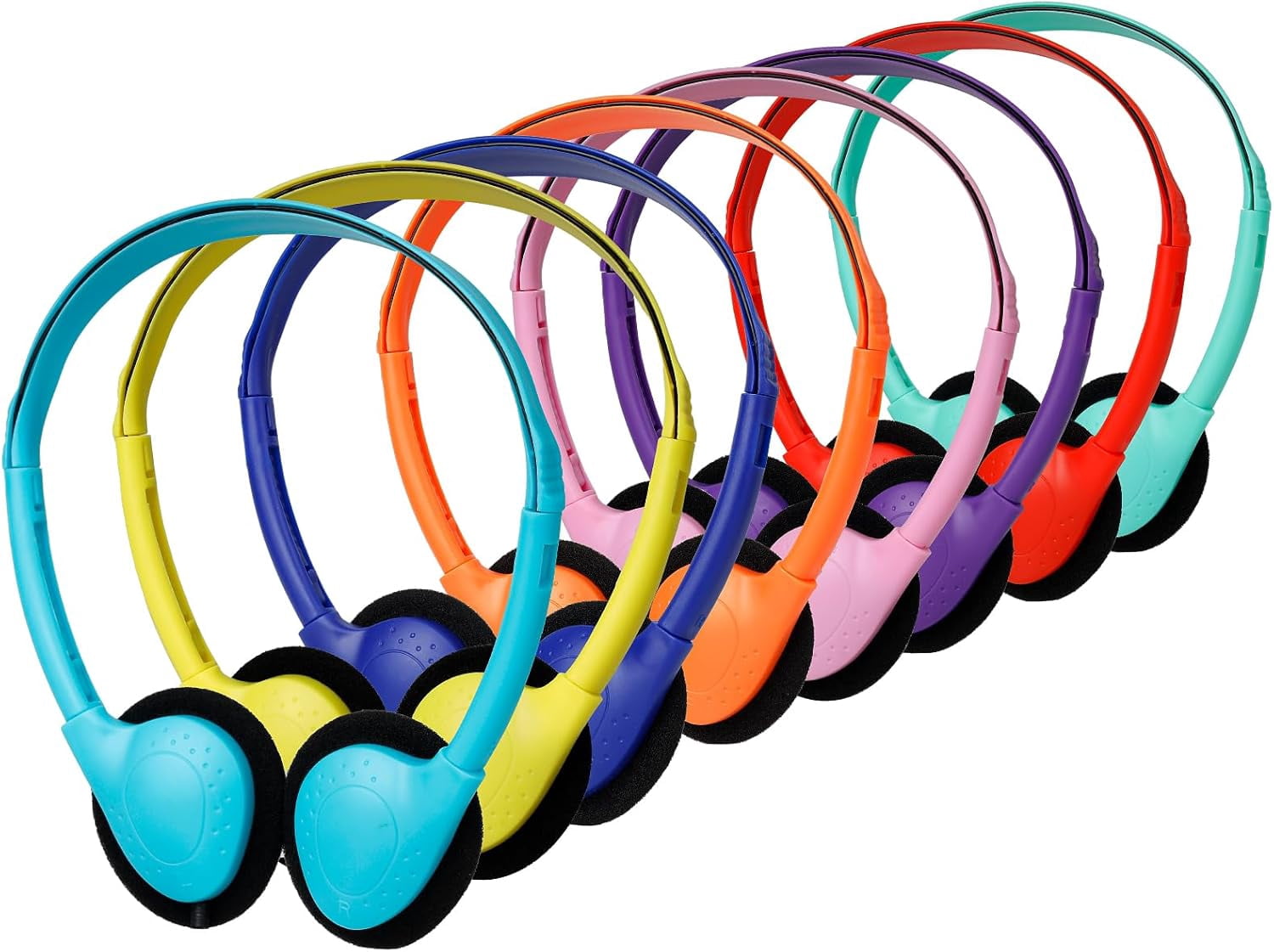TRAHOO-Kids Headphones Bulk 8 Pack for Classroom School Students Teens ...