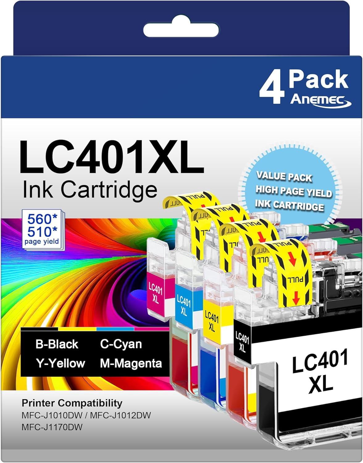 TRAHOO-LC401XL Ink Cartridges for Brother Printer High Yield ...