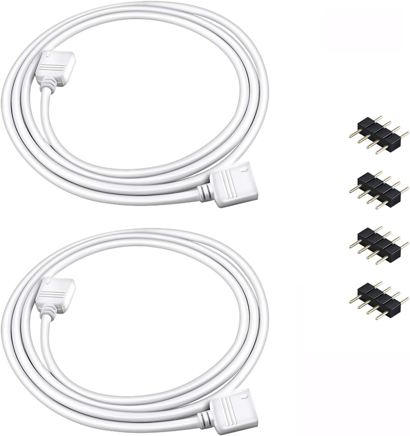 TRAHOO-LED Light Connectors, LED Strip Lights Extension Cable 3.3ft 4 ...