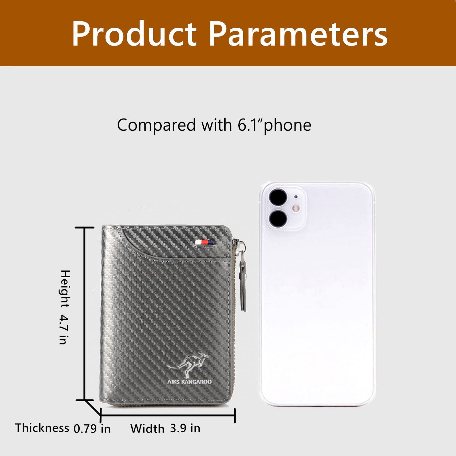 TRAHOO-Leather Wallets for Men with RFID Blocking Multi Card Slot ...