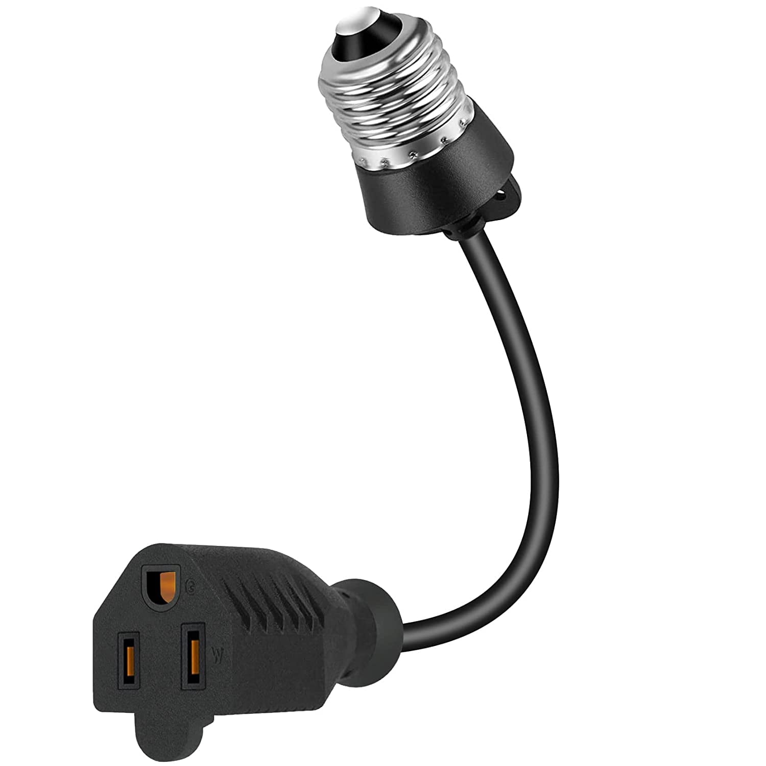 TRAHOO-Light Socket to Plug Adapter 8.46 Inch, Light Bulb E26/E27 ...