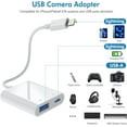 TRAHOO-Lightning to USB Camera Adapter with Charging Port, USB Female ...