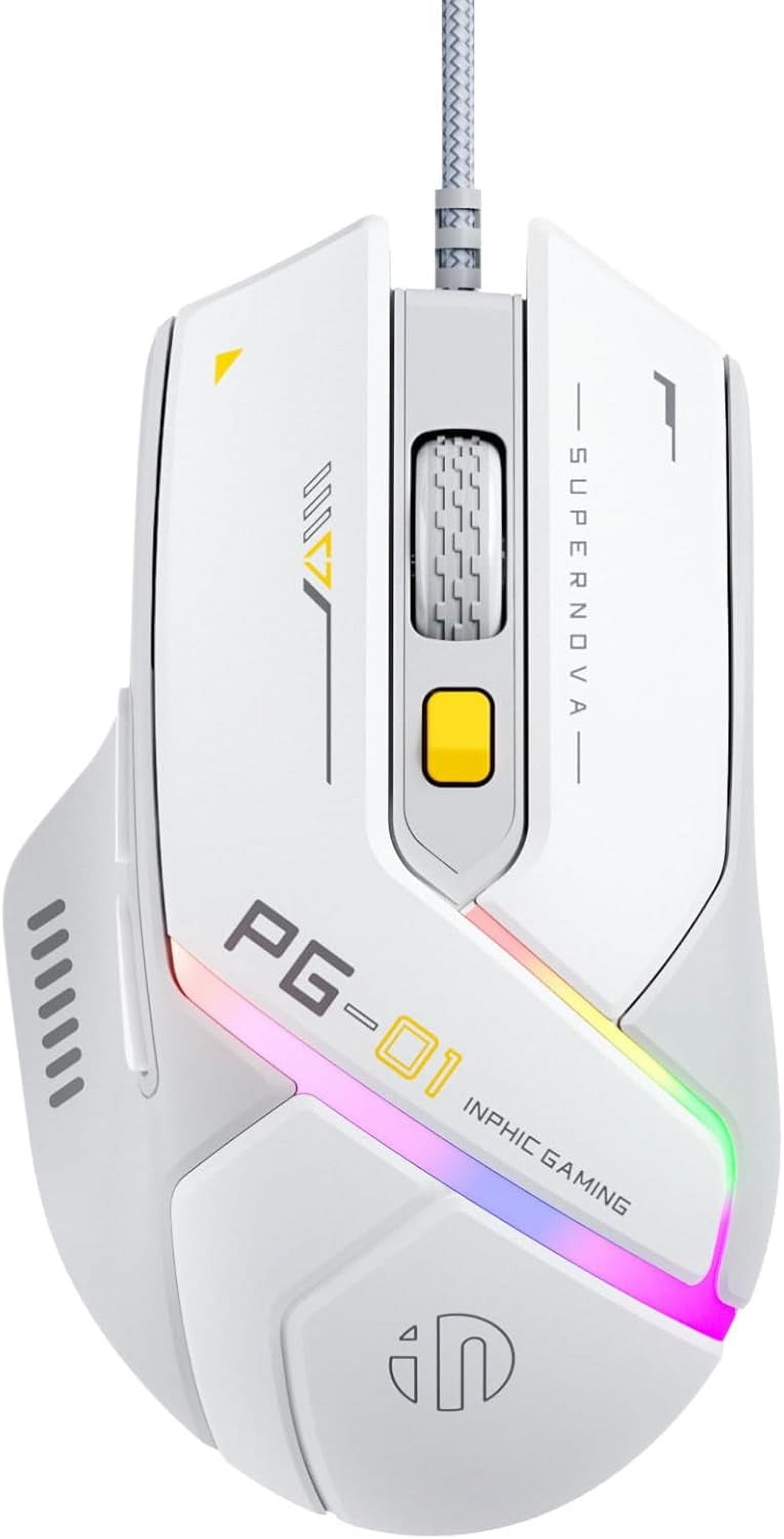 TRAHOO-Lightweight Gaming Wired Mouse,12800 DPI Adjustable,6 ...