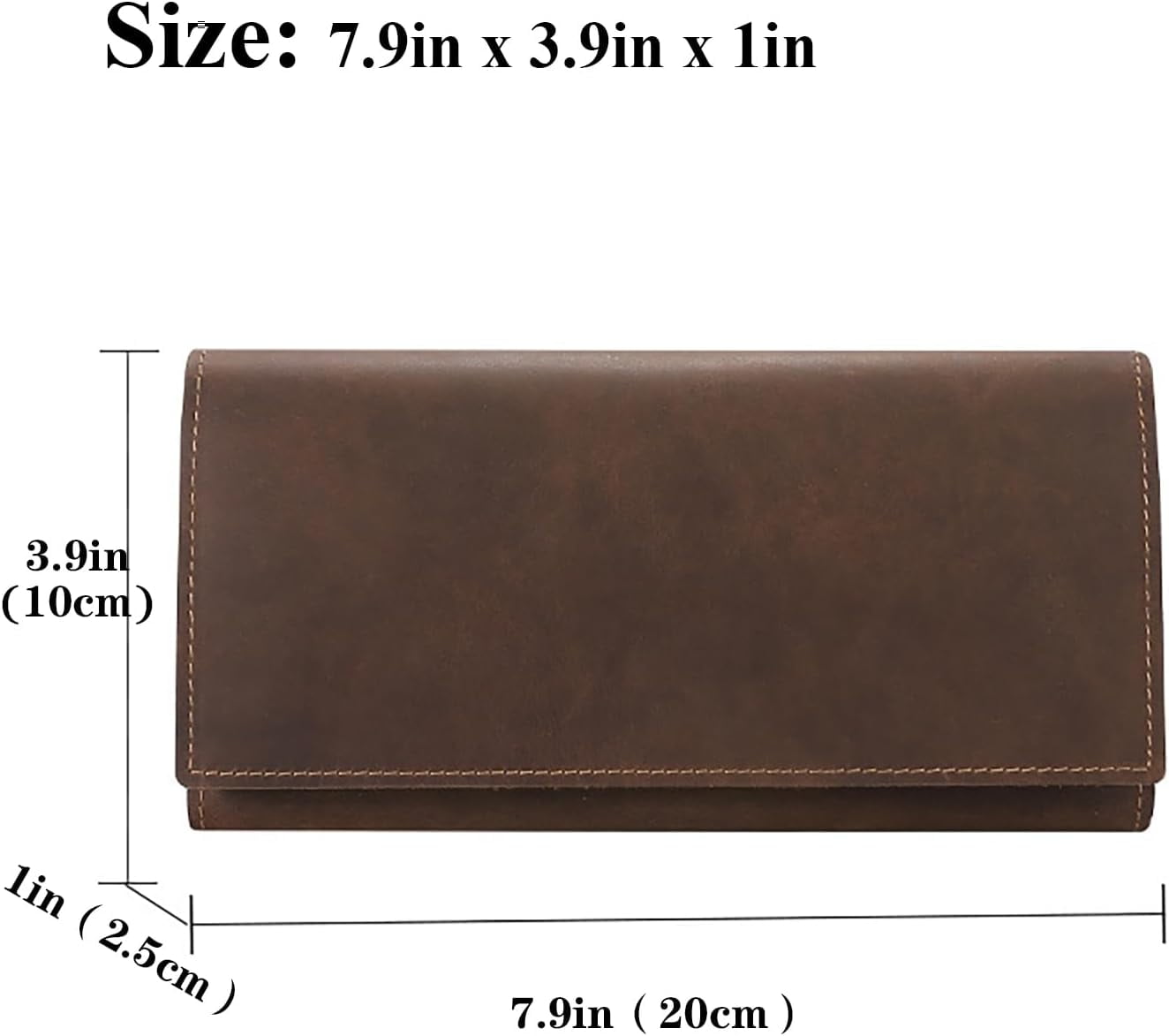 TRAHOO-Long Bifold Wallets for Men Genuine Leather Trifold Wallets Slim ...