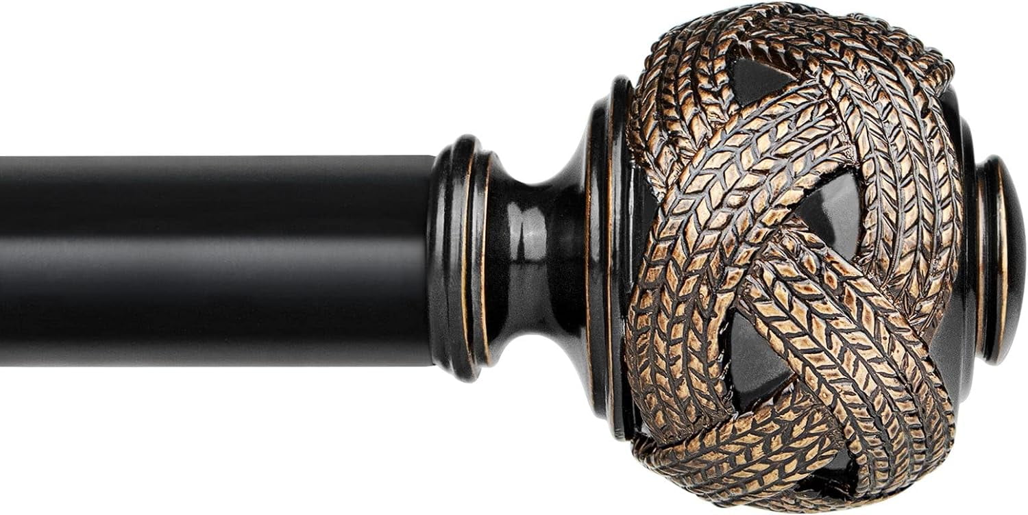 TRAHOO-Long Curtain Rods for Windows 66 to 120 Inch, 7/8 Inch Heavy ...