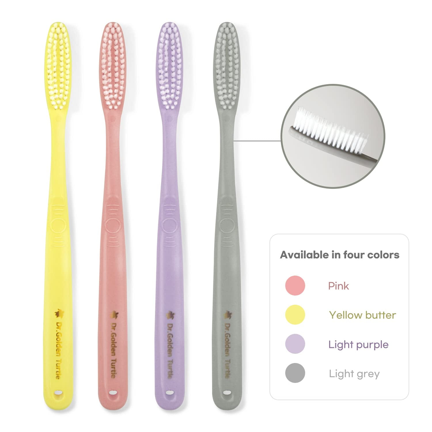TRAHOO-Long Head Toothbrush 4-Pack Designed by Dentist | Easy Plaque ...