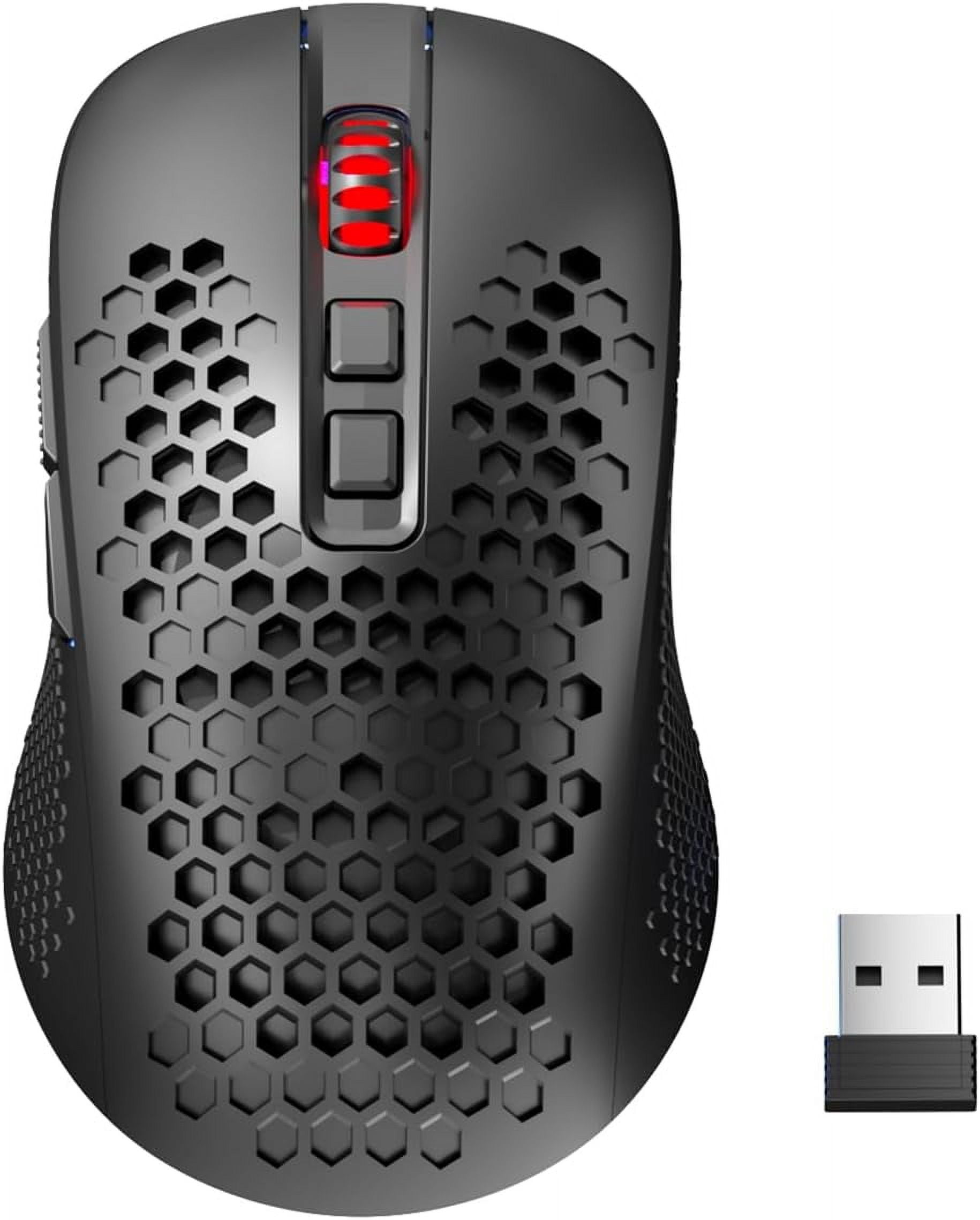 TRAHOO-M694 Wireless Gaming Mouse with Honeycomb Shell, 7200DPI Tri-Mode Ultralight Gaming Mouse ...