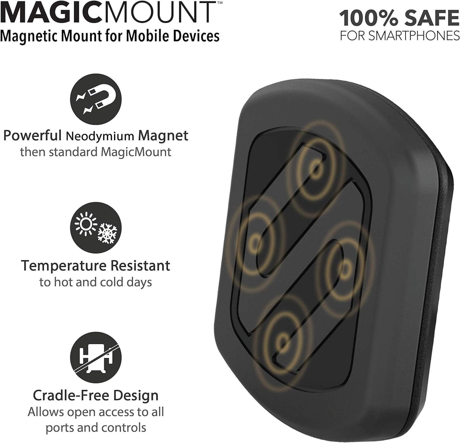 TRAHOO-MAGWSM-2PXCES0 MagicMount Magnetic Suction Cup Phone Mount for ...