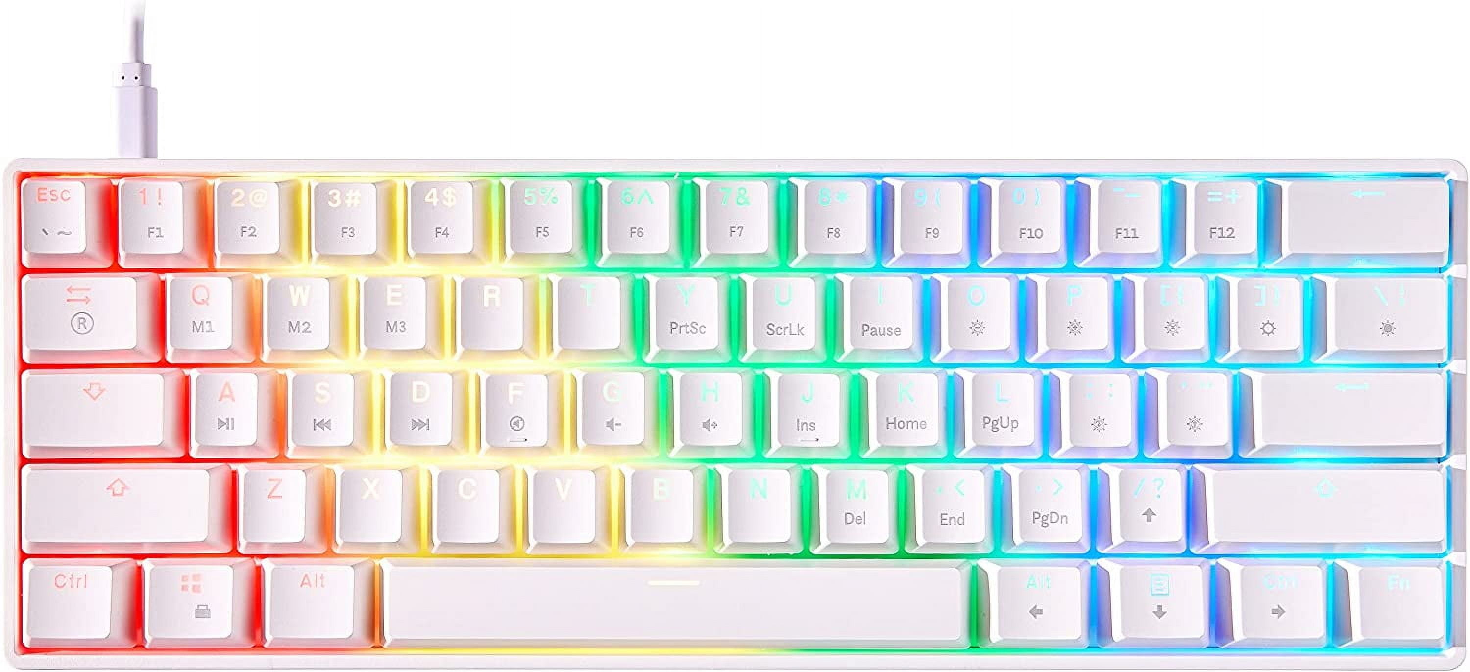 TRAHOO-MZ60 Luna Mechanical Gaming Keyboard | 60% Keyboard 62 Key ANSI ...