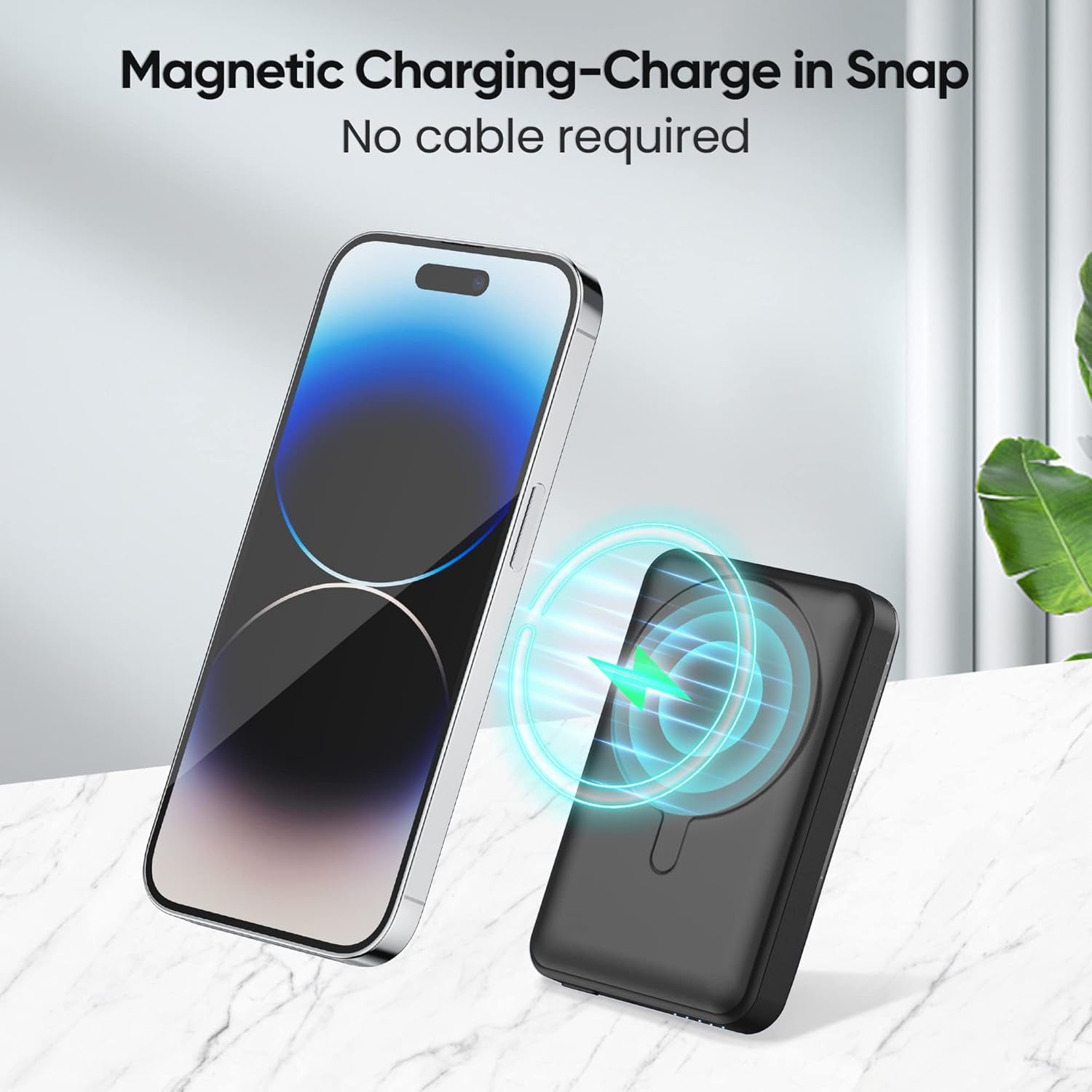 TRAHOO-Mag-Safe Portable Charger,10000mAh Mag-Safe Battery Pack for ...