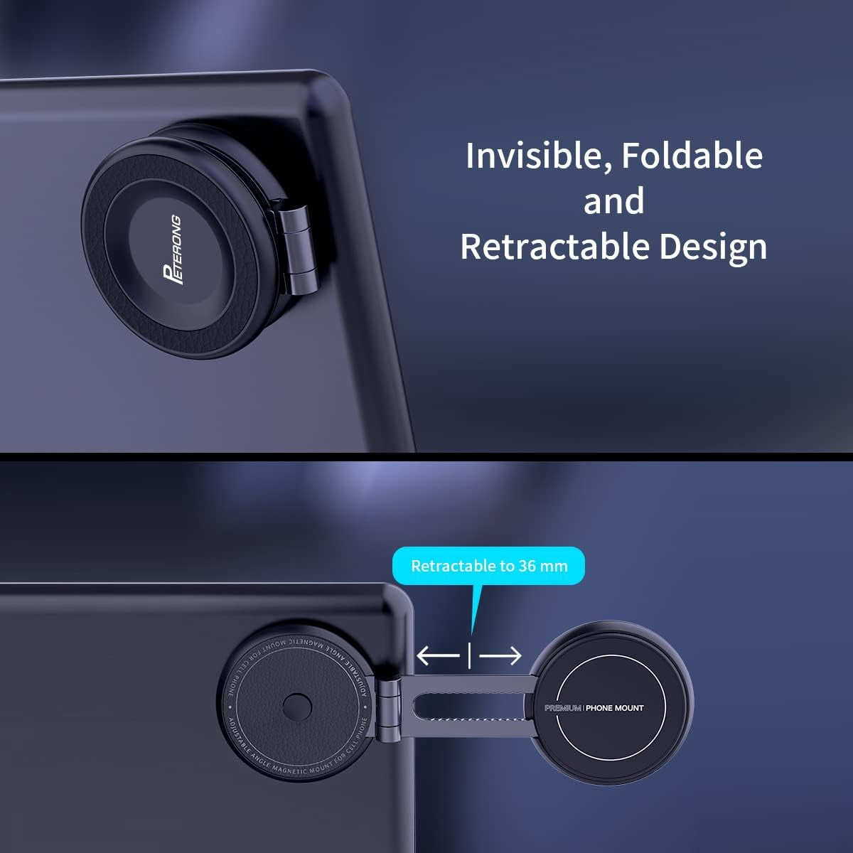 TRAHOO-Magnetic Car Phone Holder Mount for Tesla Model 3/Y/Mustang Mach ...