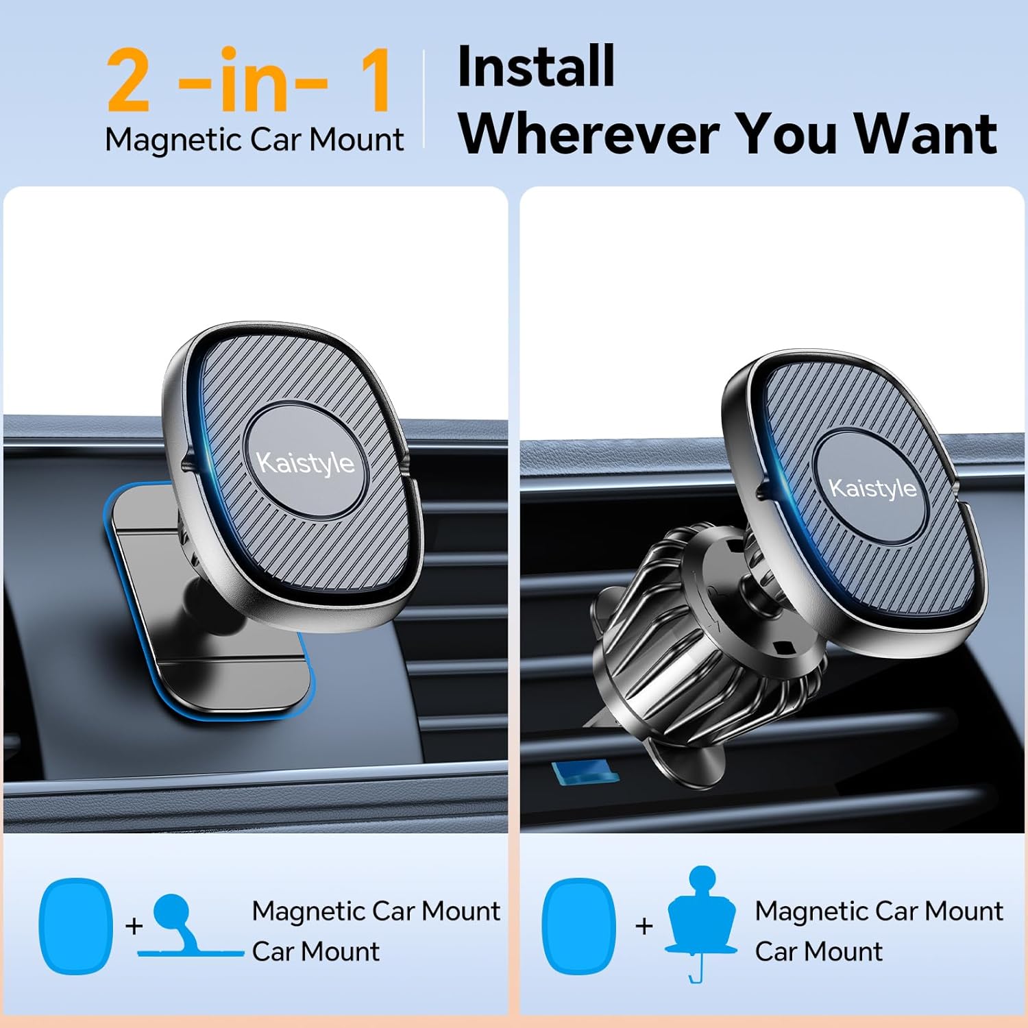 TRAHOO-Magnetic Phone Holder for Car【Super Magnets】 iPhone Magnetic car ...