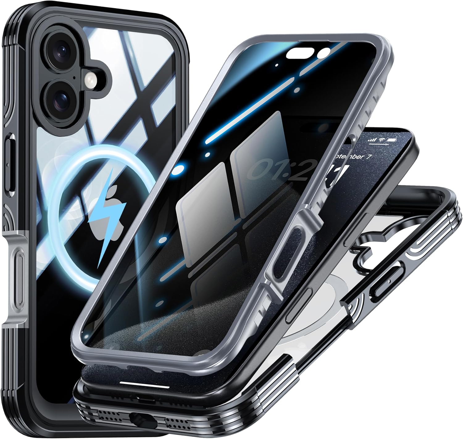 TRAHOO-Magnetic Privacy Case for iPhone 16 [Military Grade Protection ...