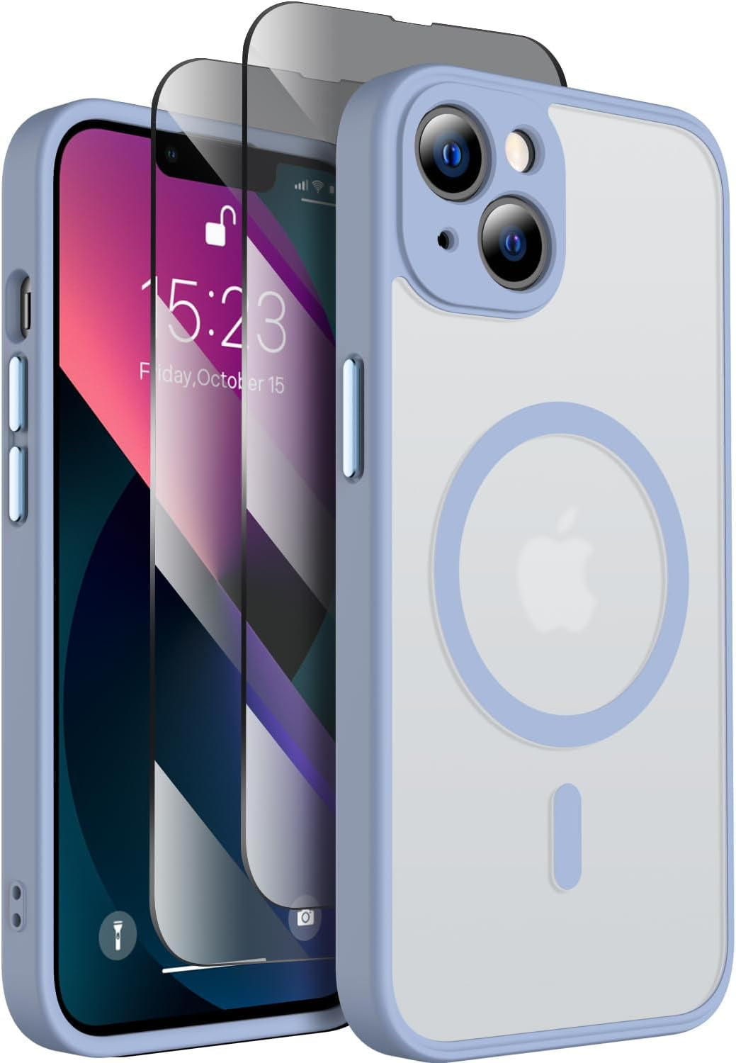 TRAHOO-Magnetic for iPhone 13 Case with Privacy Screen Protectors X2 ...