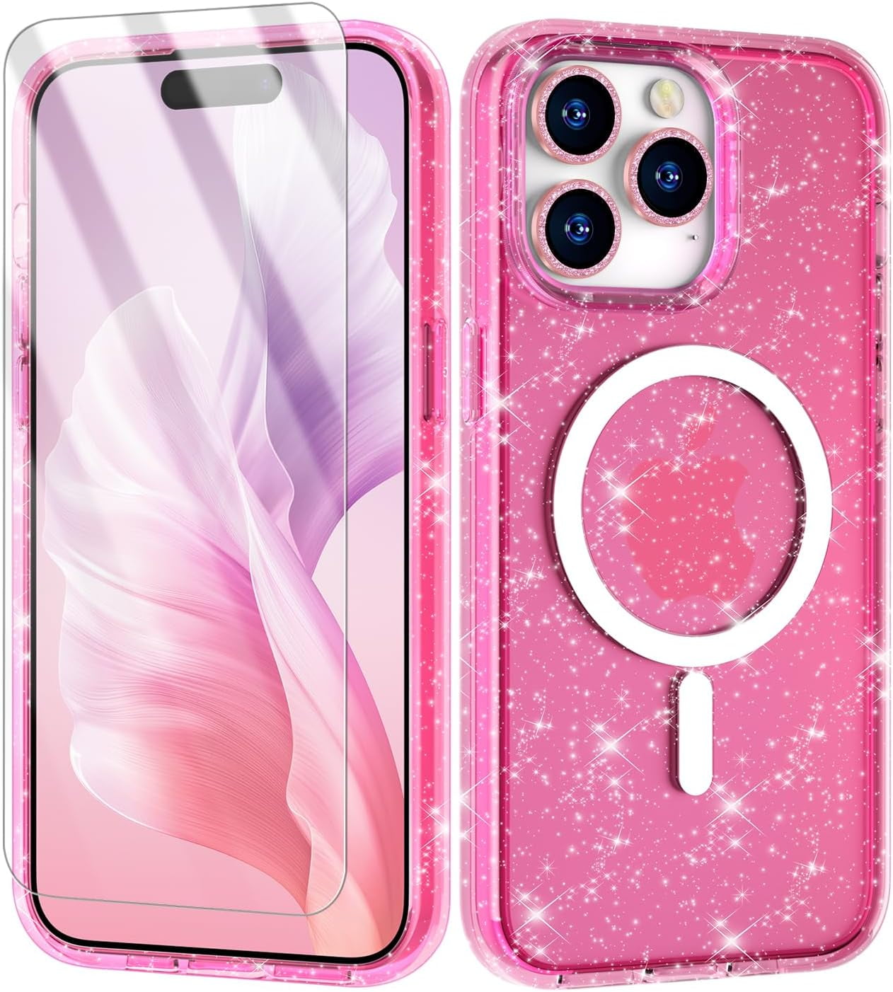 TRAHOO-Magnetic for iPhone 15 Pro Case Sparkly [Compatible with MagSafe ...
