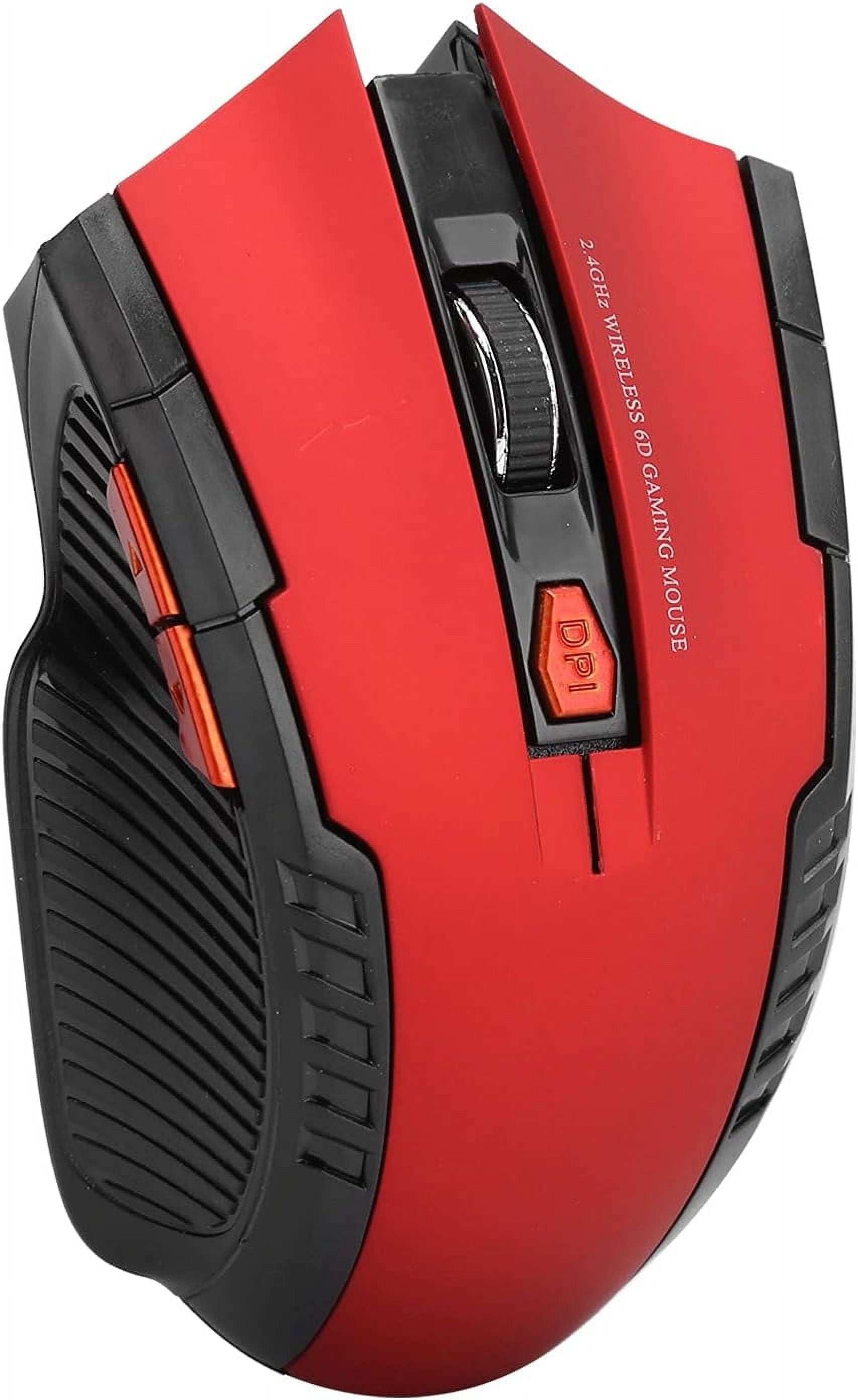 TRAHOO-Mechanical Gaming 2.4G Mouse, 1000/1200/1600 3-Speed DPI ...