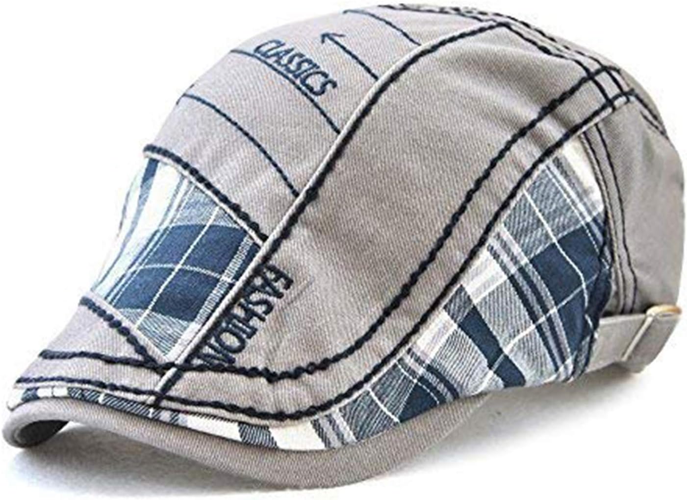 TRAHOO-Men Beret Hat Cotton Adjustable Newsboy Hats Cabbie Gatsby Cap Driving Flat Caps ...