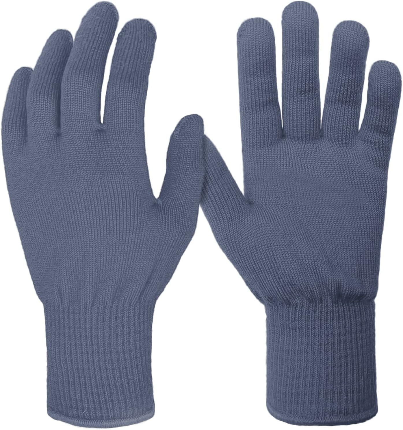 TRAHOO-Men Women Merino Wool String Knit Liner Warm Gloves 4 Sizes and ...