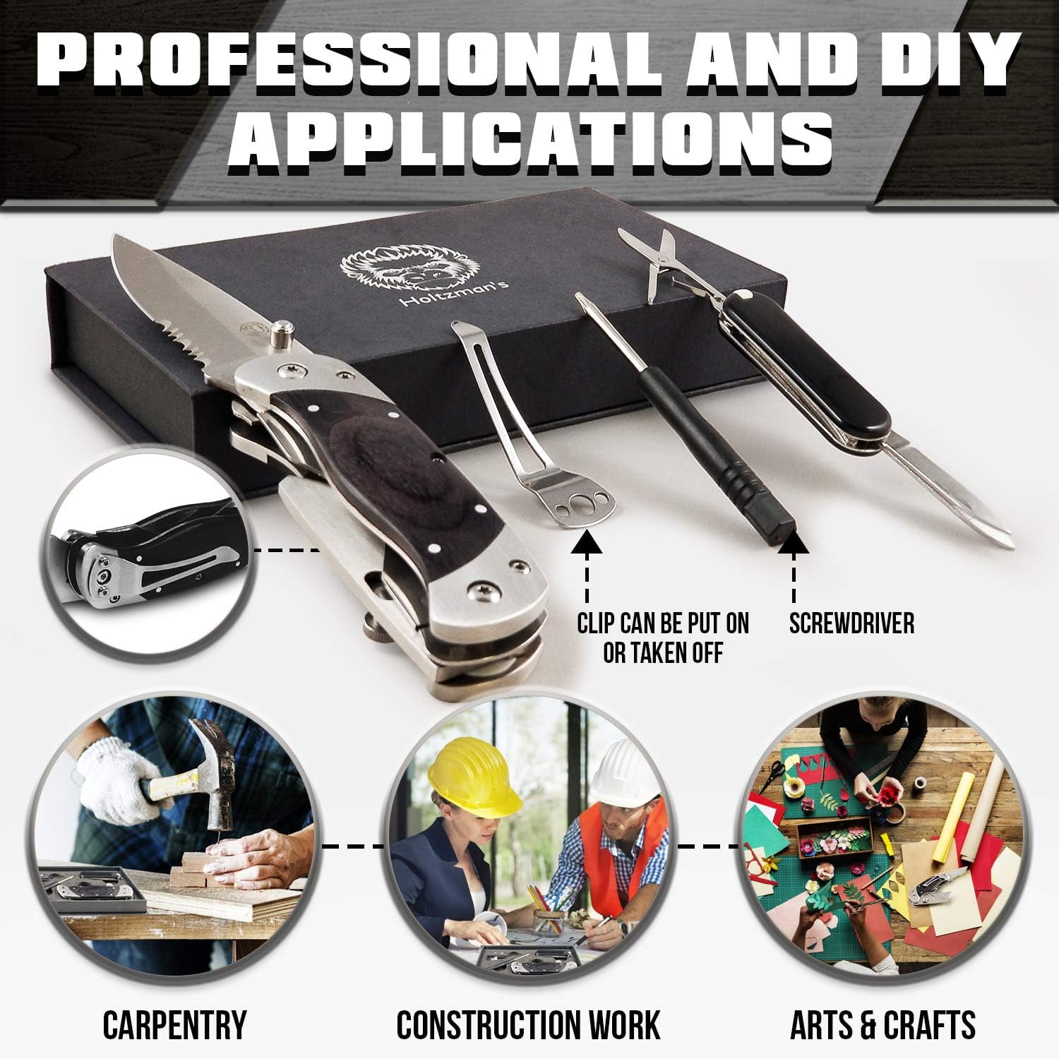 TRAHOO-Men's Folding Utility Knife Gift Set - Heavy Duty Pocket Knife ...