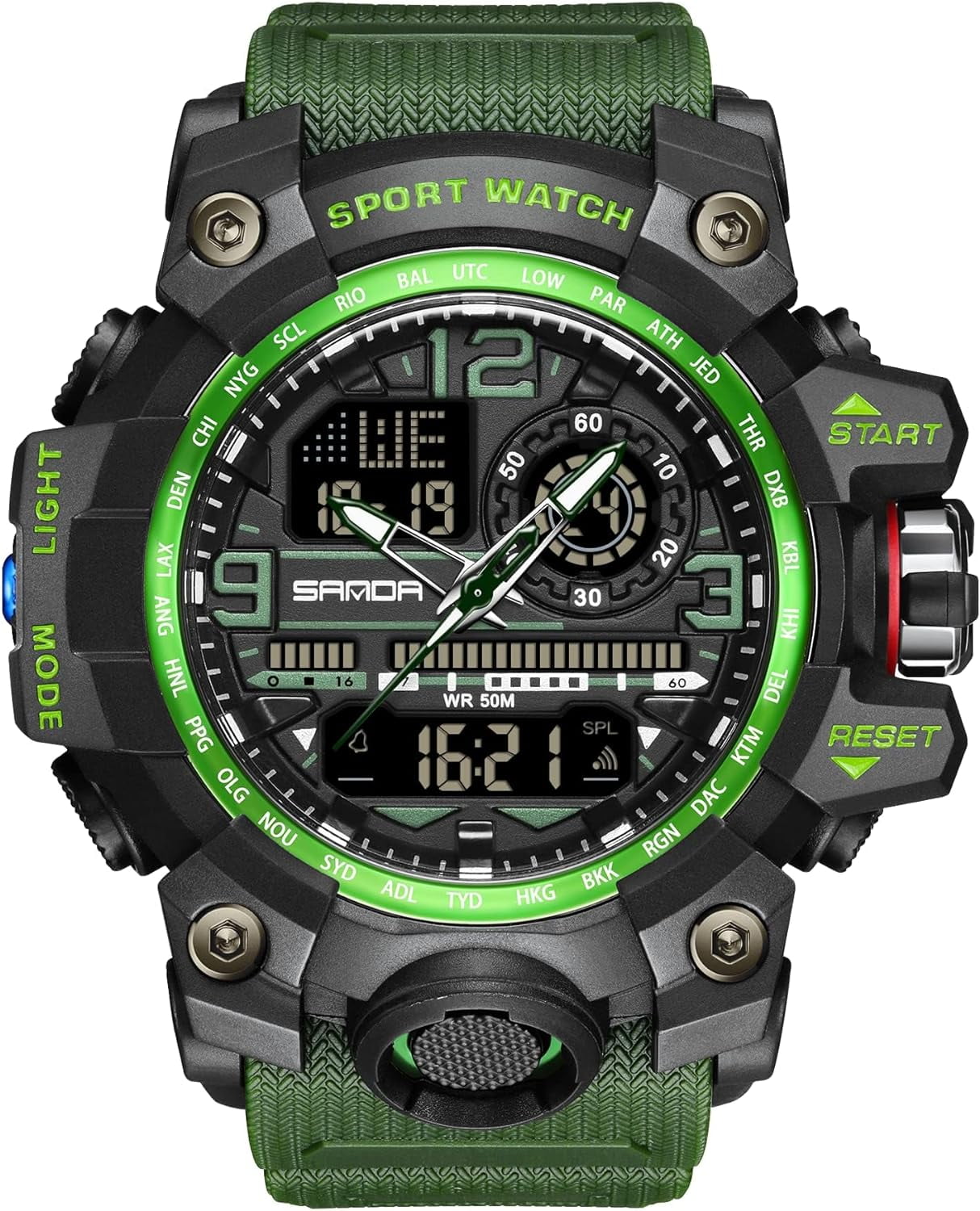 TRAHOO-Men's Watches Sports Outdoor Waterproof Military Watch Date ... TRAHOO-Men's Watches Sports Outdoor Waterproof Military Watch Date ...