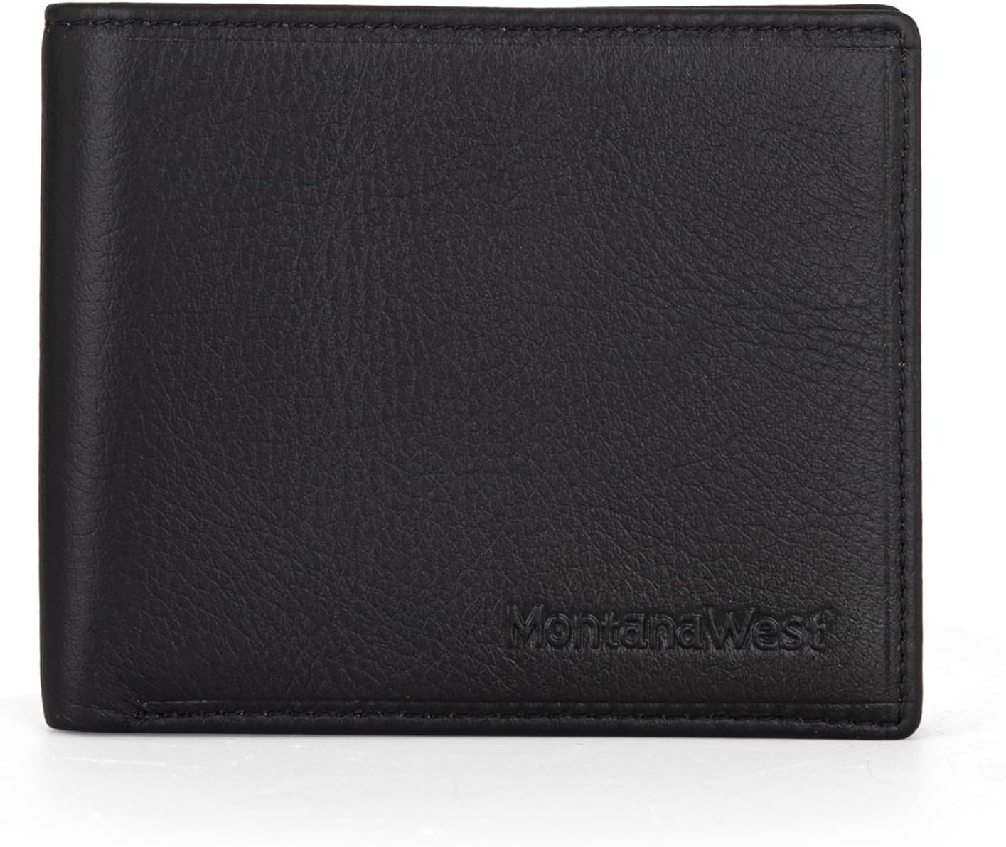 TRAHOO-Mens Leather Bifold Wallets Compact Front & Back Wallet ...