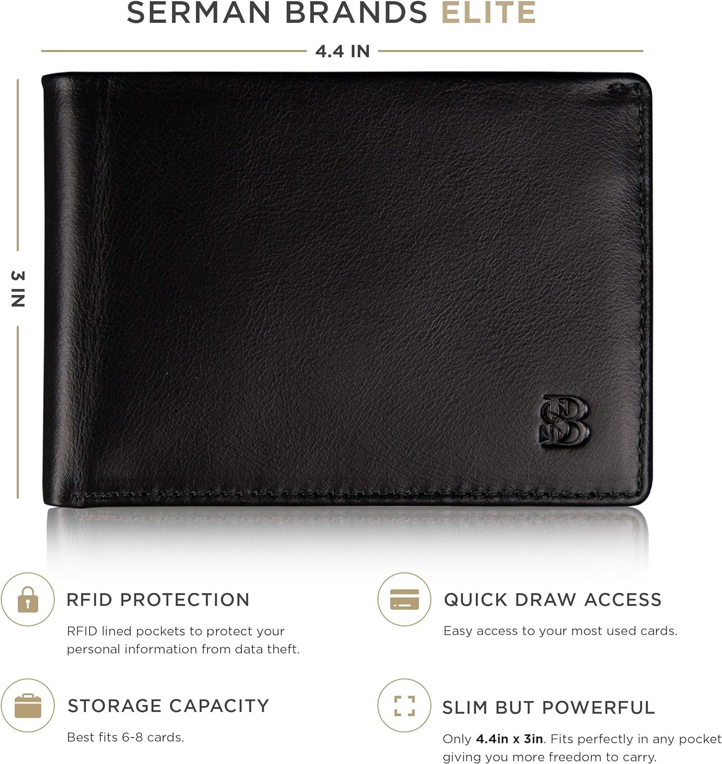 TRAHOO-Mens Slim Bifold Wallet RFID Blocking Minimalist Front Pocket ...