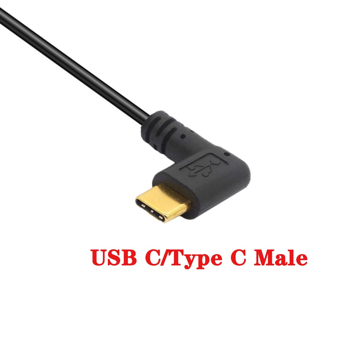 TRAHOO-Micro USB to Type C Cable Cord, 90 Degree Angled USB C Male to ...