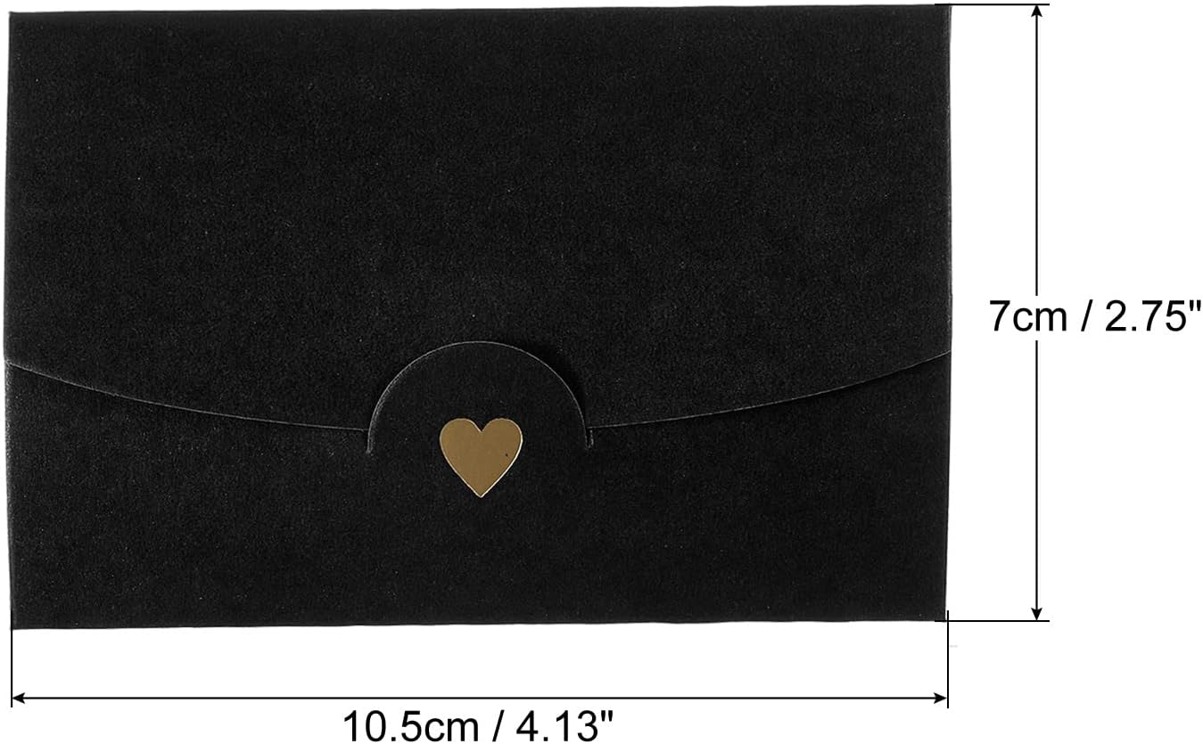 TRAHOO-Mini Envelopes, 12 Pack Small Gift Card Holders Retro Gold Heart ...
