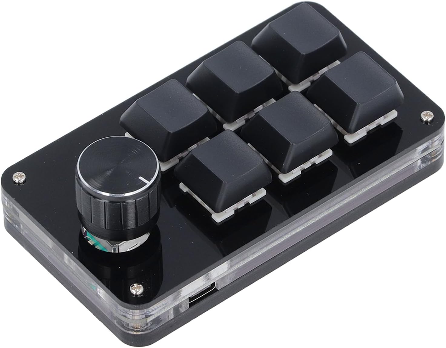 TRAHOO-Mini Macro Mechanical Gaming Keyboard with Customizable Knobs Ergonomic Design Plug and ...