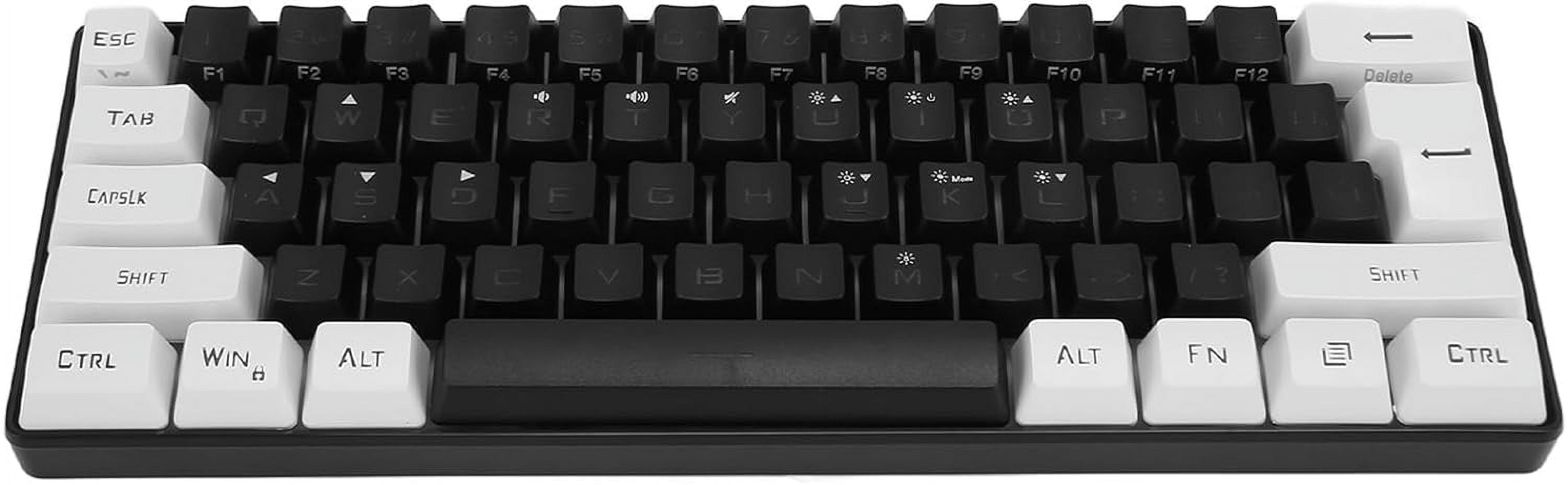 TRAHOO-Mini RGB Keyboard, 61 Keys Ergonomic Gaming Keyboard with Type C ...