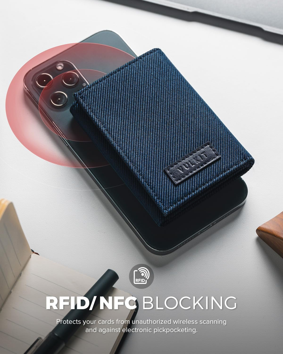 TRAHOO-Minimalist Leather Rfid Blocking Trifold Wallet Slim Credit Card ...