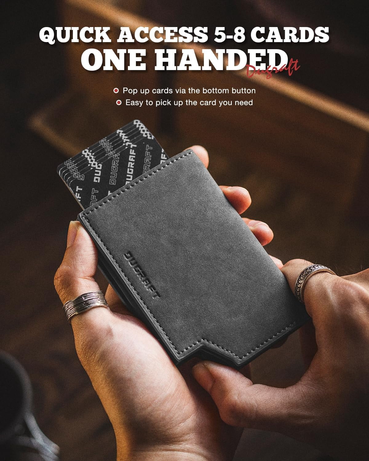 TRAHOO-Minimalist Wallet for Men, RFID Blocking Credit Card Holder with ...