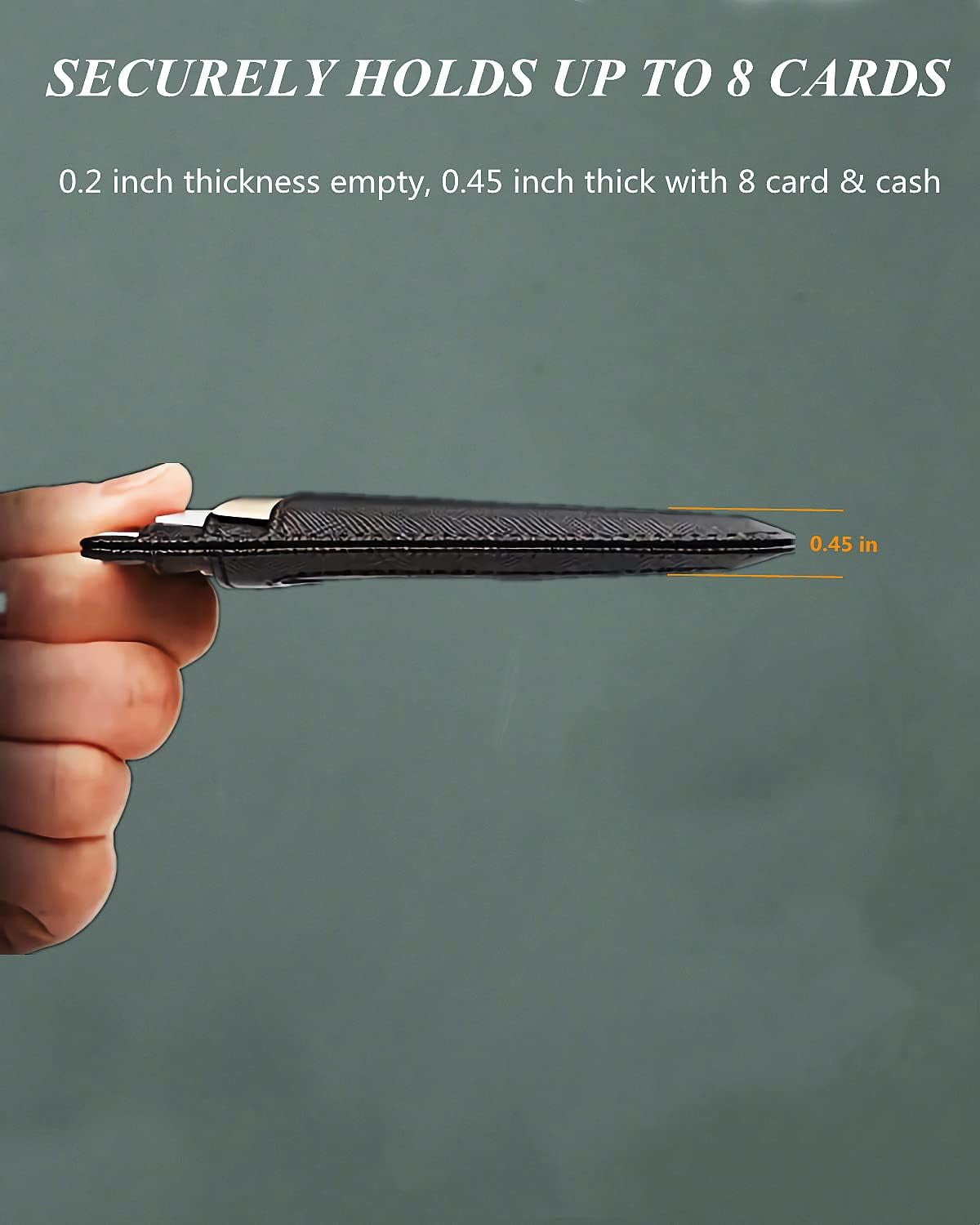 TRAHOO-Minimalist Wallet for Men Slim Front Pocket Wallets for Mens ...